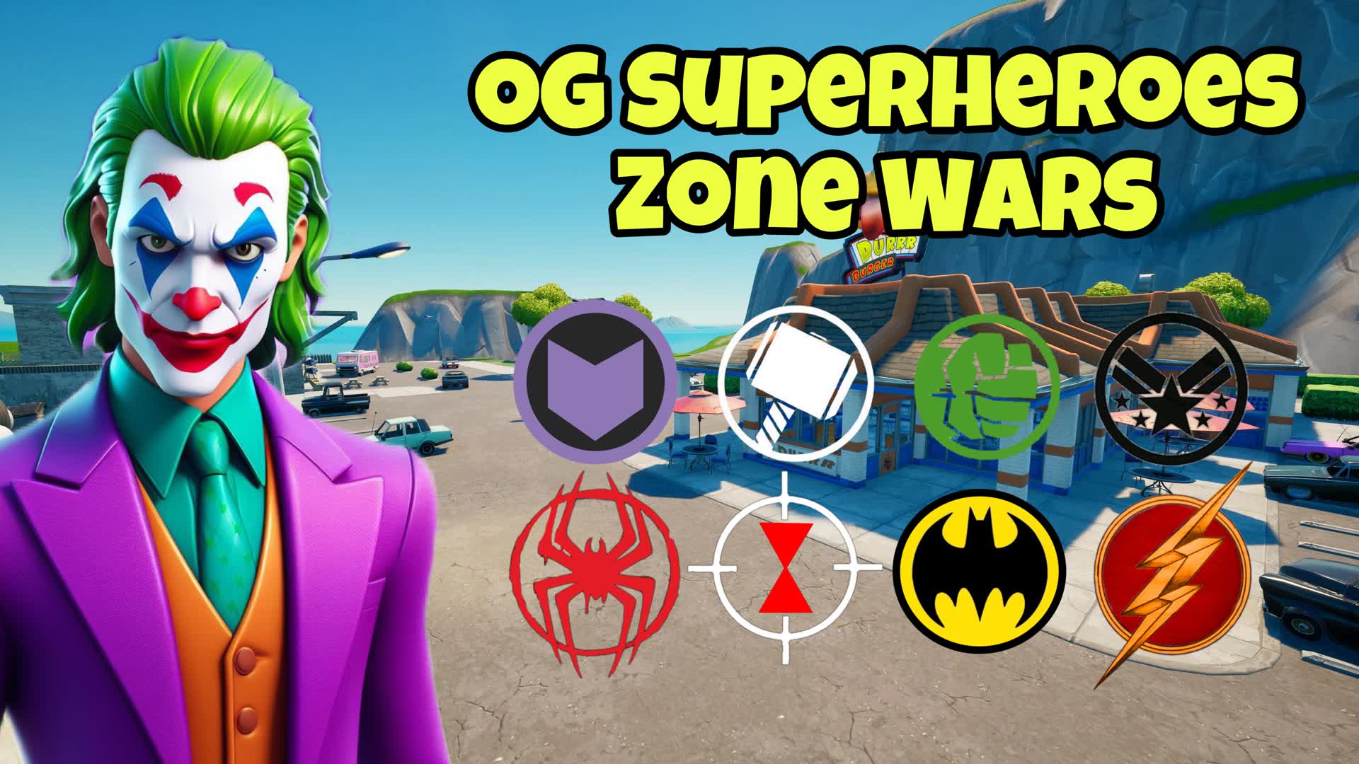 🦸‍♀️OG Superheroes Zone Wars🦸 3526-8763-1034 by nlryannl - Fortnite Creative Map Code - Fortnite.GG