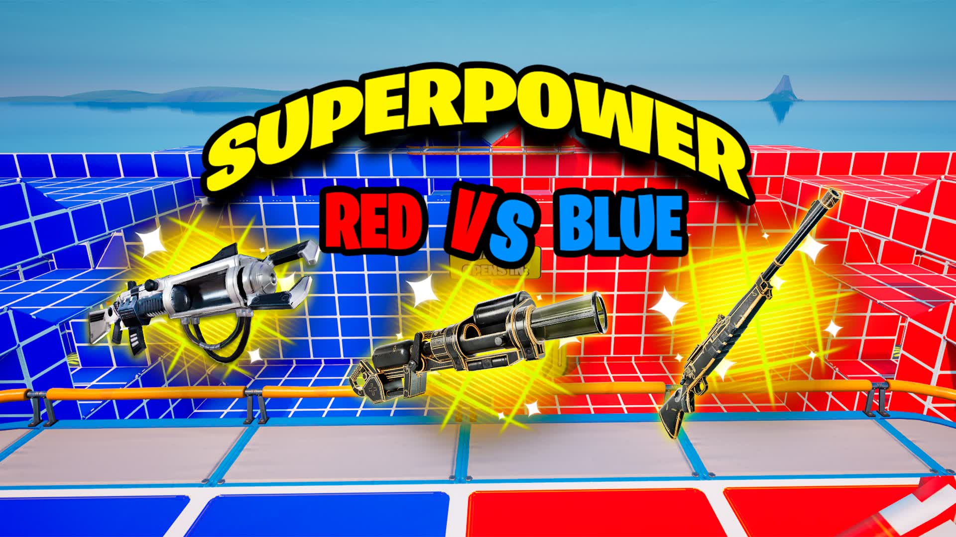 SUPERPOWER RED VS BLUE 4488-0989-6913 by binger - Fortnite Creative Map ...