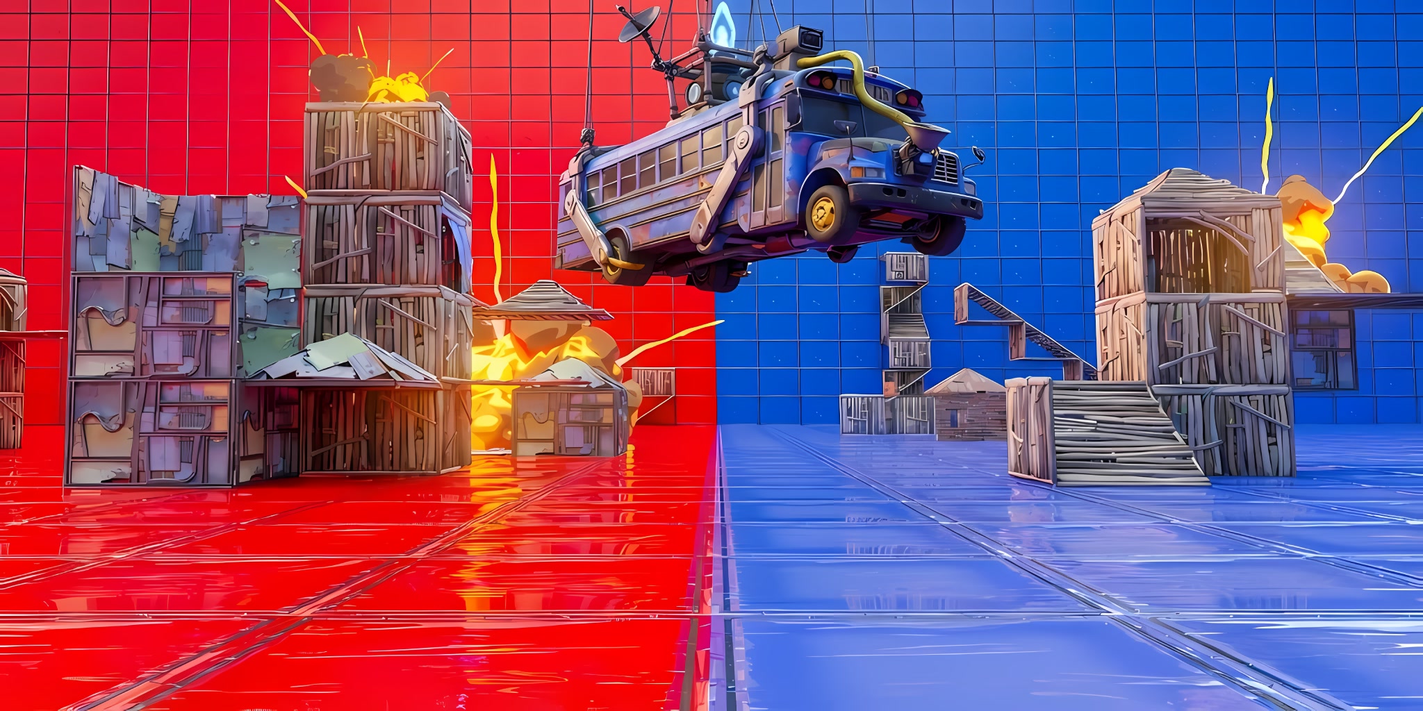 BATTLE BUS RED VS BLUE 🔴🔵 1117-7149-7251 by peakshot - Fortnite ...