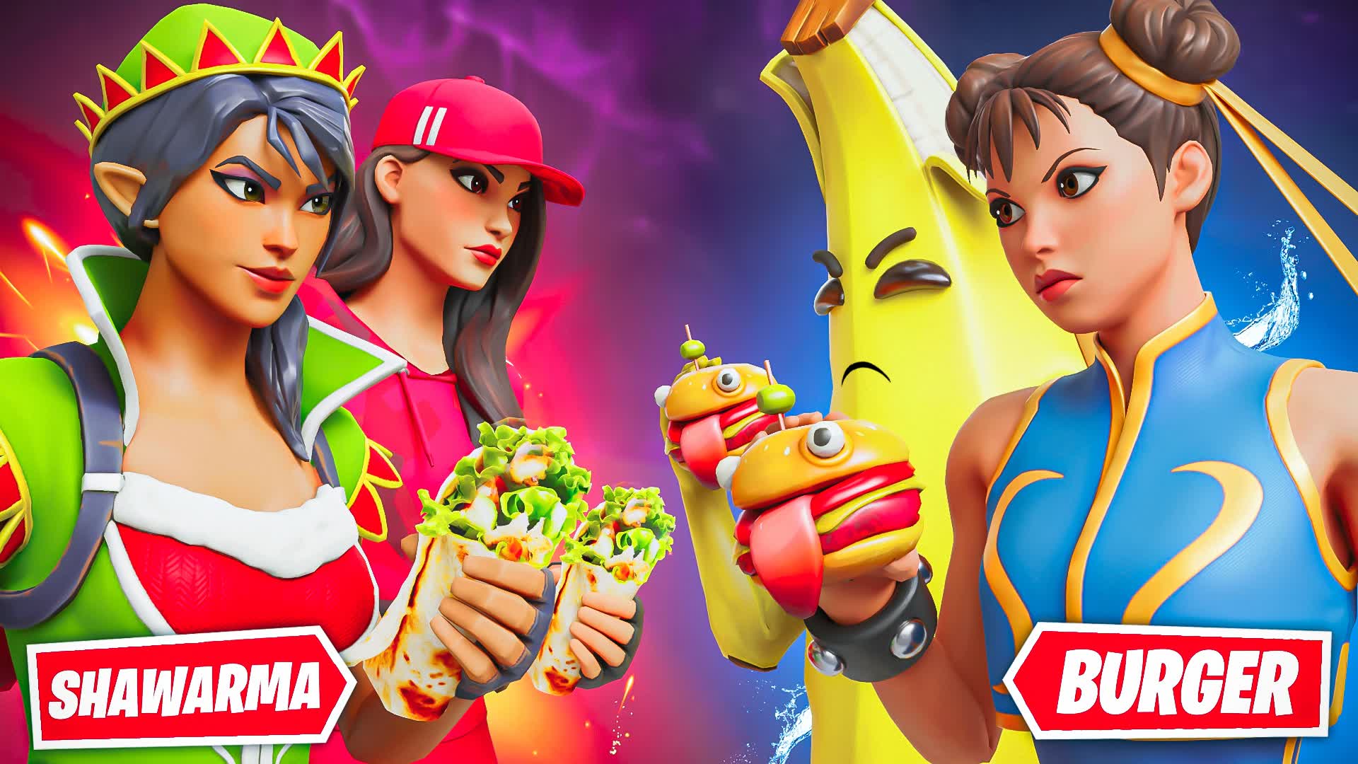 Shawarma VS Burger💯شاورما ضد البرقر💯 0212-7216-1903 by ee7 - Fortnite ...