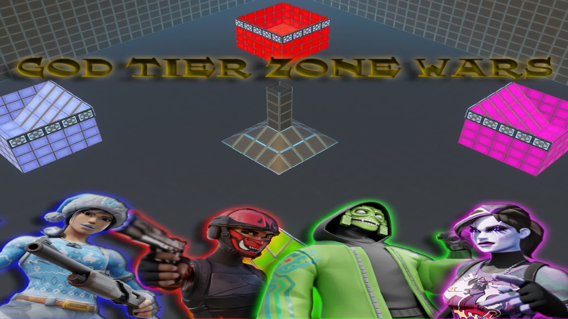 ⭐ God Tier Zone Wars ⭐ (4v4v4v4) 3979-5164-1002 by ketchi - Fortnite Creative Map Code - Fortnite.GG