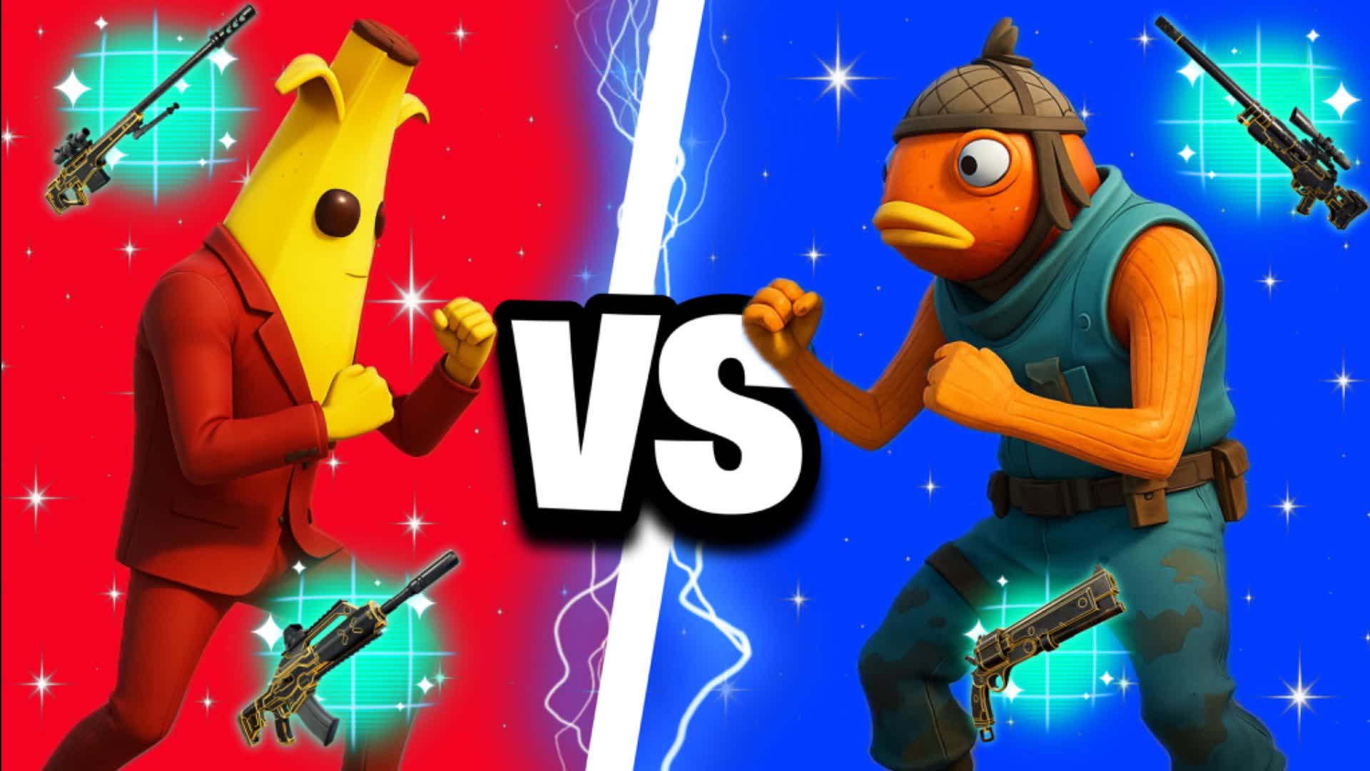 Agent Peely vs FishStick REDvsBLUE🔴🔵 2833-4840-8560 by hasxnfn - Fortnite Creative Map Code ...