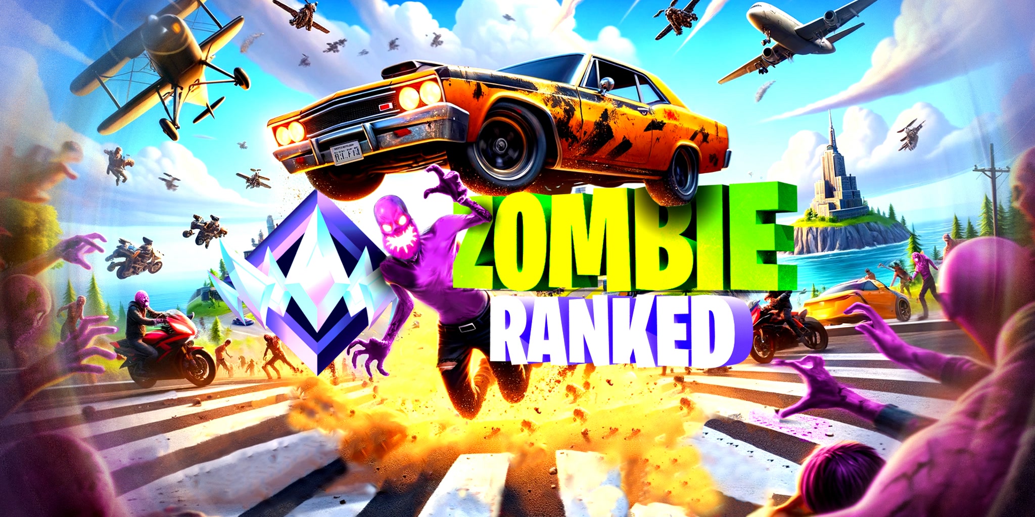 🧟 ZOMBIE DRIVE RANKED 🚔 3412-8858-0727 by syntro - Fortnite Creative ...