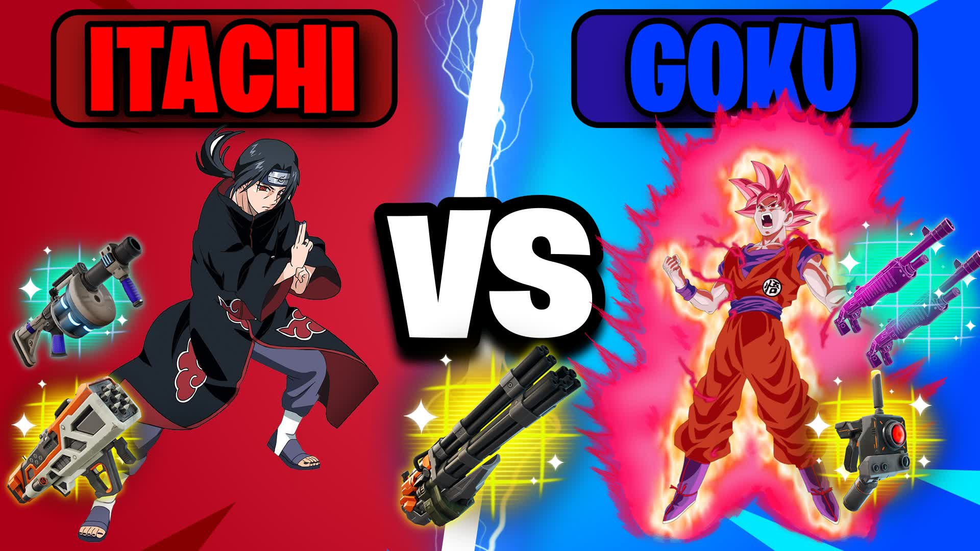 Amazing GOKU Vs ITACHI 🔴🔵 1338-9605-4291 by crazyngamer - Fortnite ...