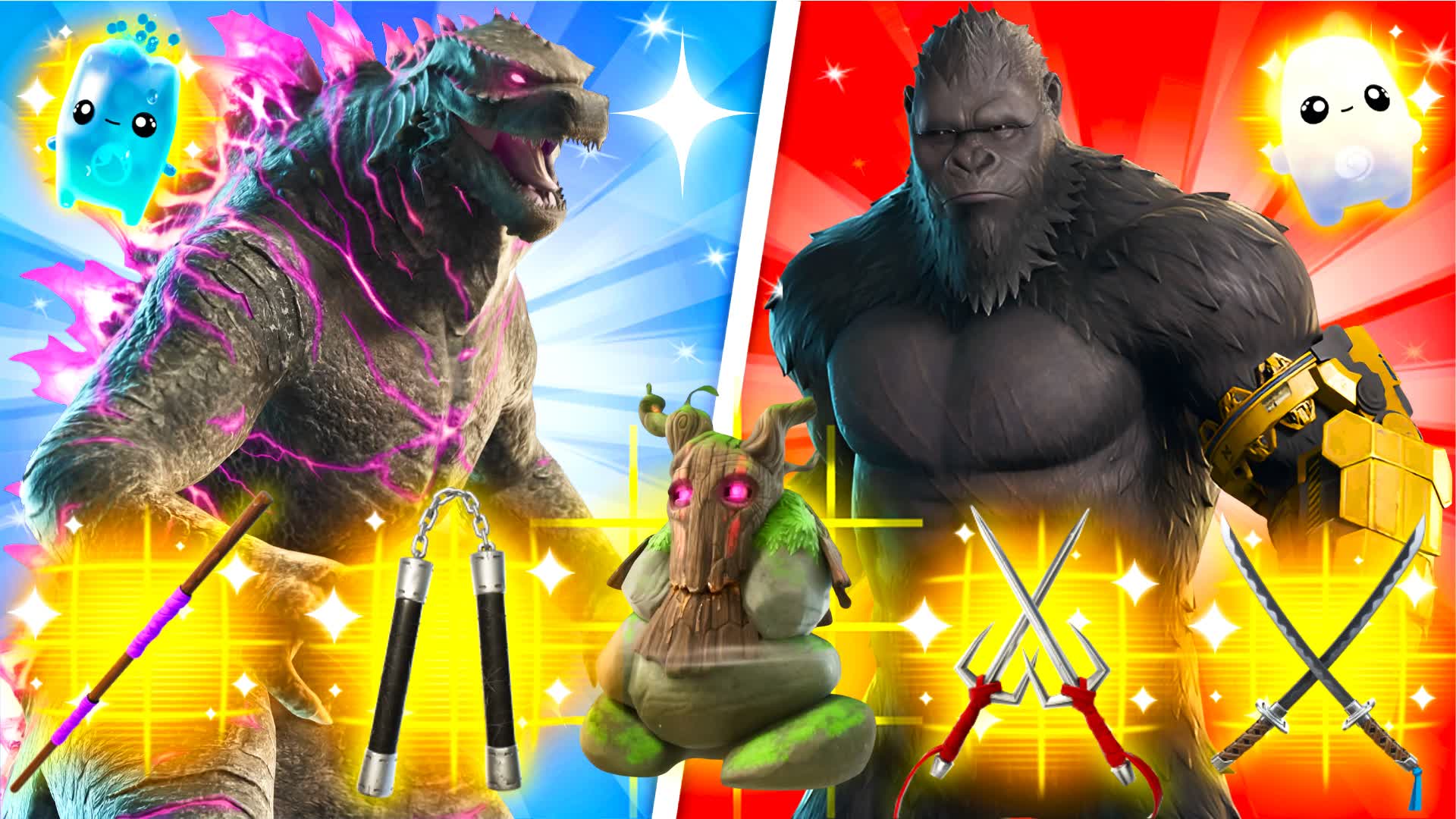 TMNT 🏆 GODZILLA VS KONG RED VS BLUE🔴🔵 1971-7456-9749 by sof2 - Fortnite ...