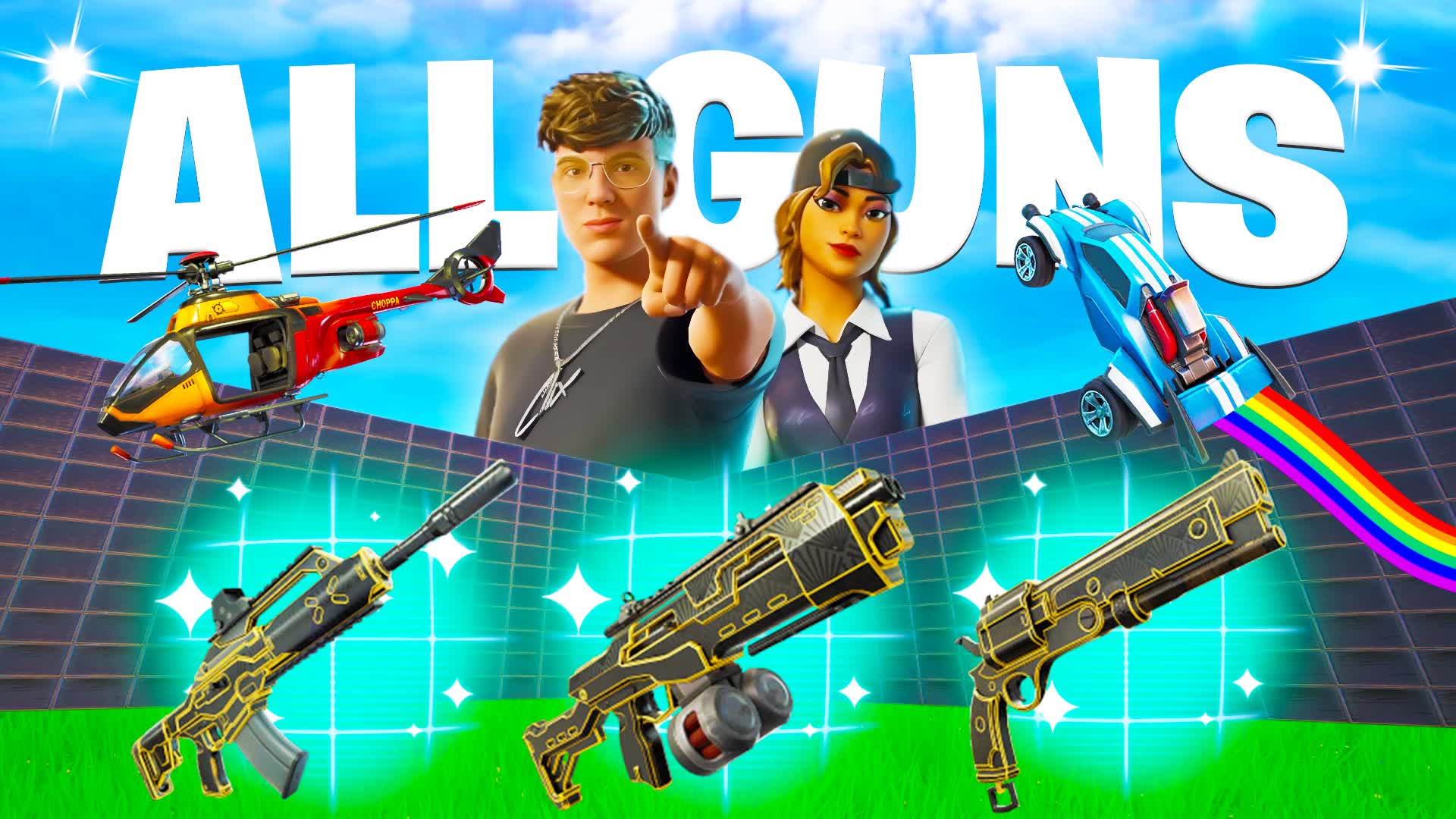 SUPER ALL GUNS & VEHICLES FFA 0149-4170-8419 by lockedinmaps - Fortnite ...