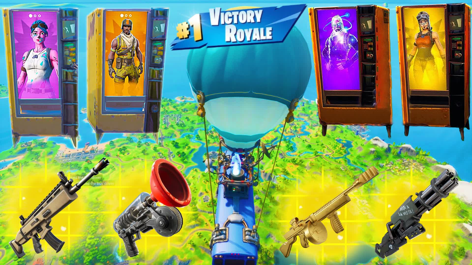 99 BOTS ALL SKINS ROYALE 🏆 - @lethimcook - 9599-9787-0254 | Fortnite Zone