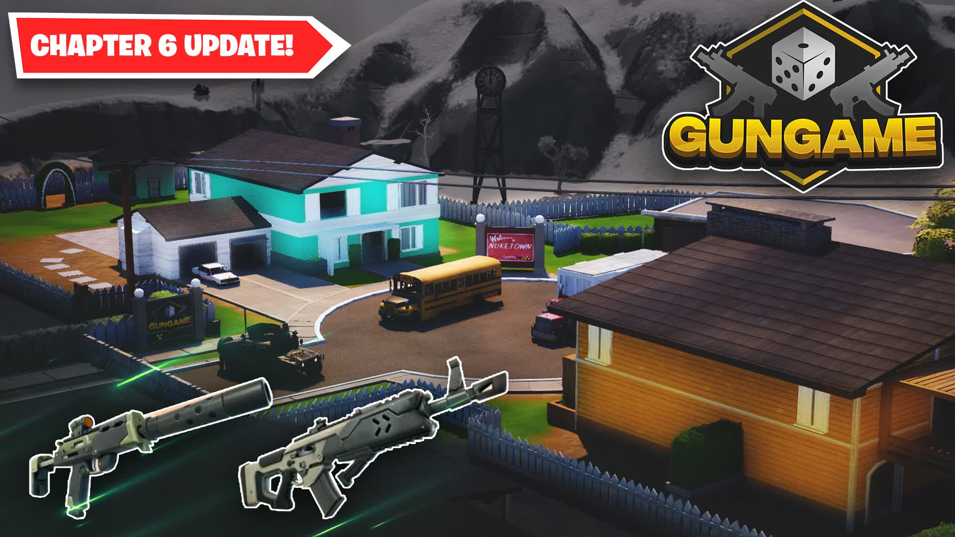 💯 CH6 WEAPONS GUNGAME 💣 NUKETOWN - 8058-1950-4026 | Fortnite Zone