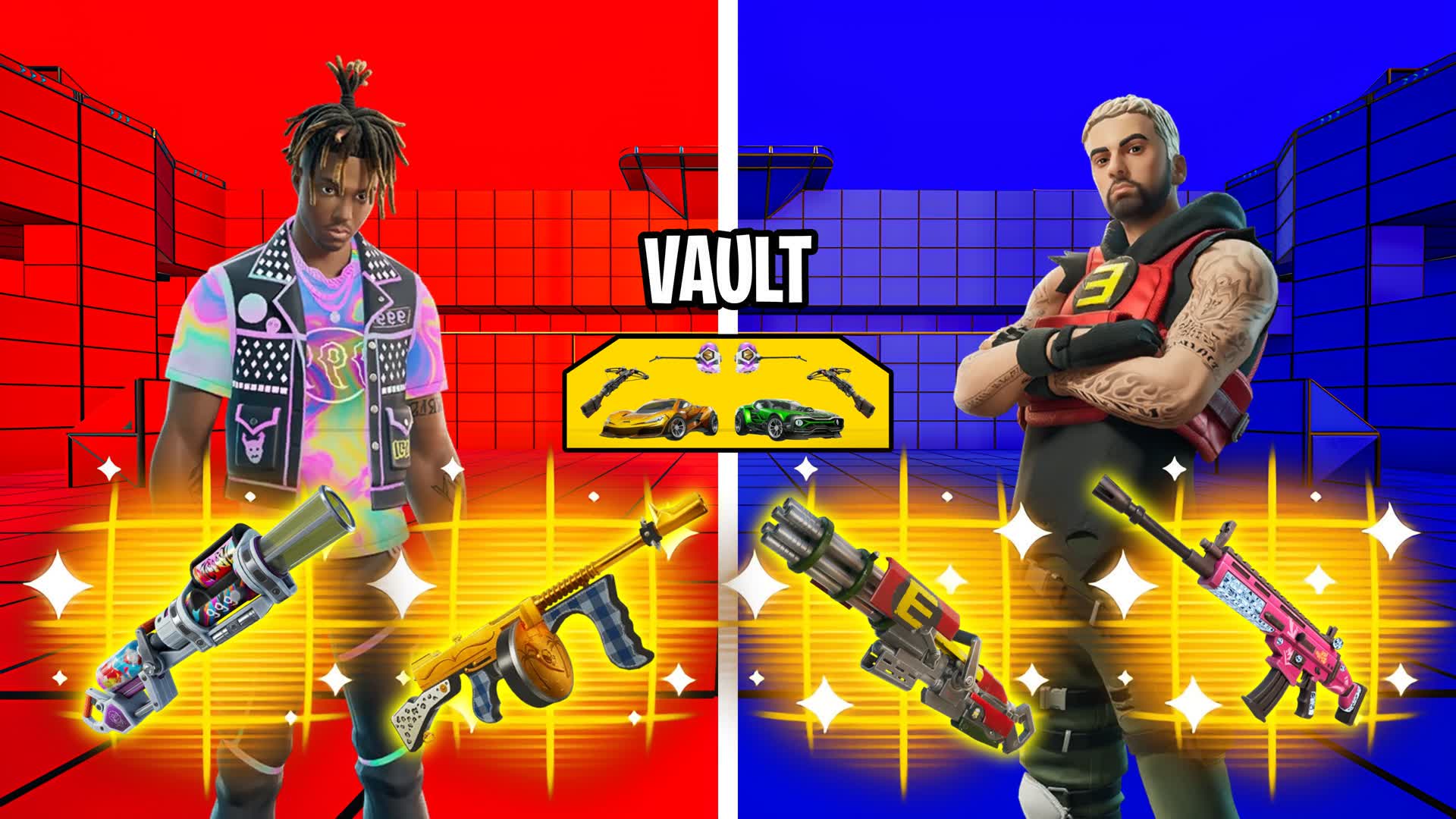 RAP GOD RED VS BLUE🔴🔵 5533-9150-7096 by mandarine.fn - Fortnite Creative Map Code - Fortnite.GG