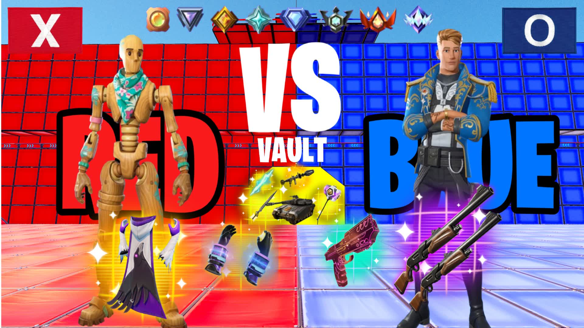 ⭐ALL WEAPONS CRAZY - RED VS BLUE 🔴🔵 6240-6821-8822 by archigo ...