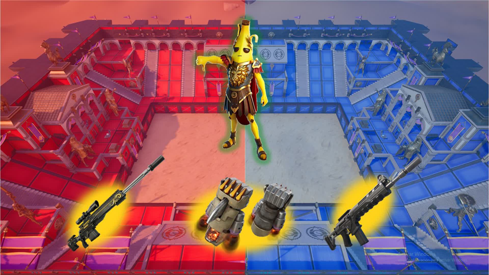 RED VS BLUE GLADIATOR 🔴🔵 1388-8158-5260 by apirela - Fortnite Creative ...