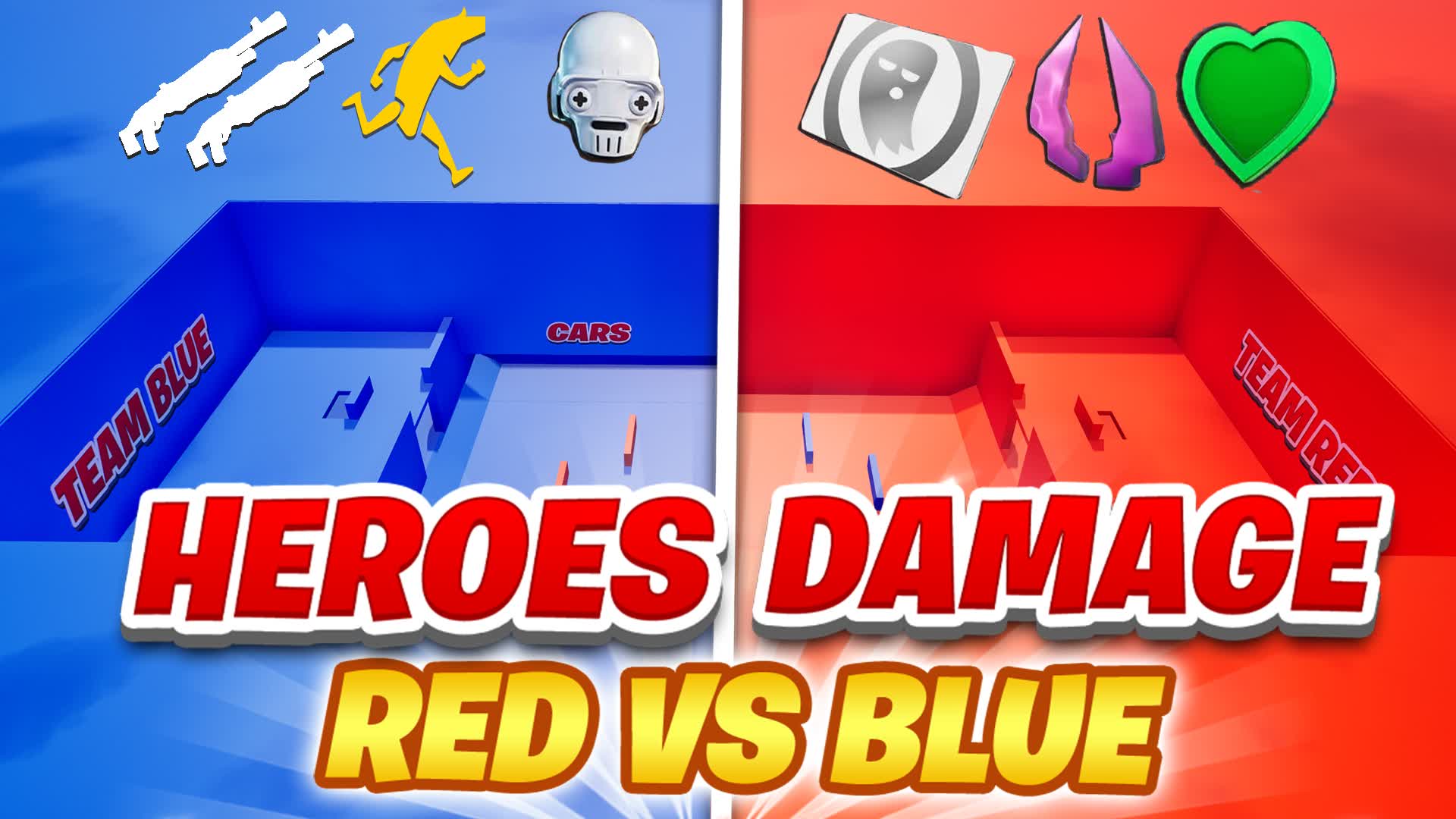 🦸 HEROES RED VS BLUE 💥 5937-4019-8608 by viralstudios - Fortnite ...