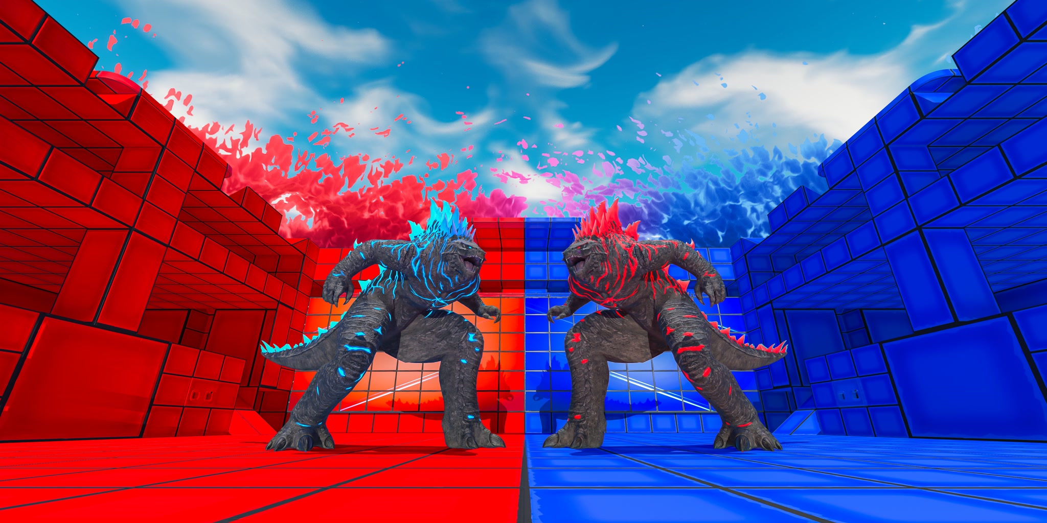 GODZILLA RED VS BLUE🔴🔵ゴジラ 2602-4863-4092 by goodzilla - Fortnite Creative Map Code - Fortnite.GG