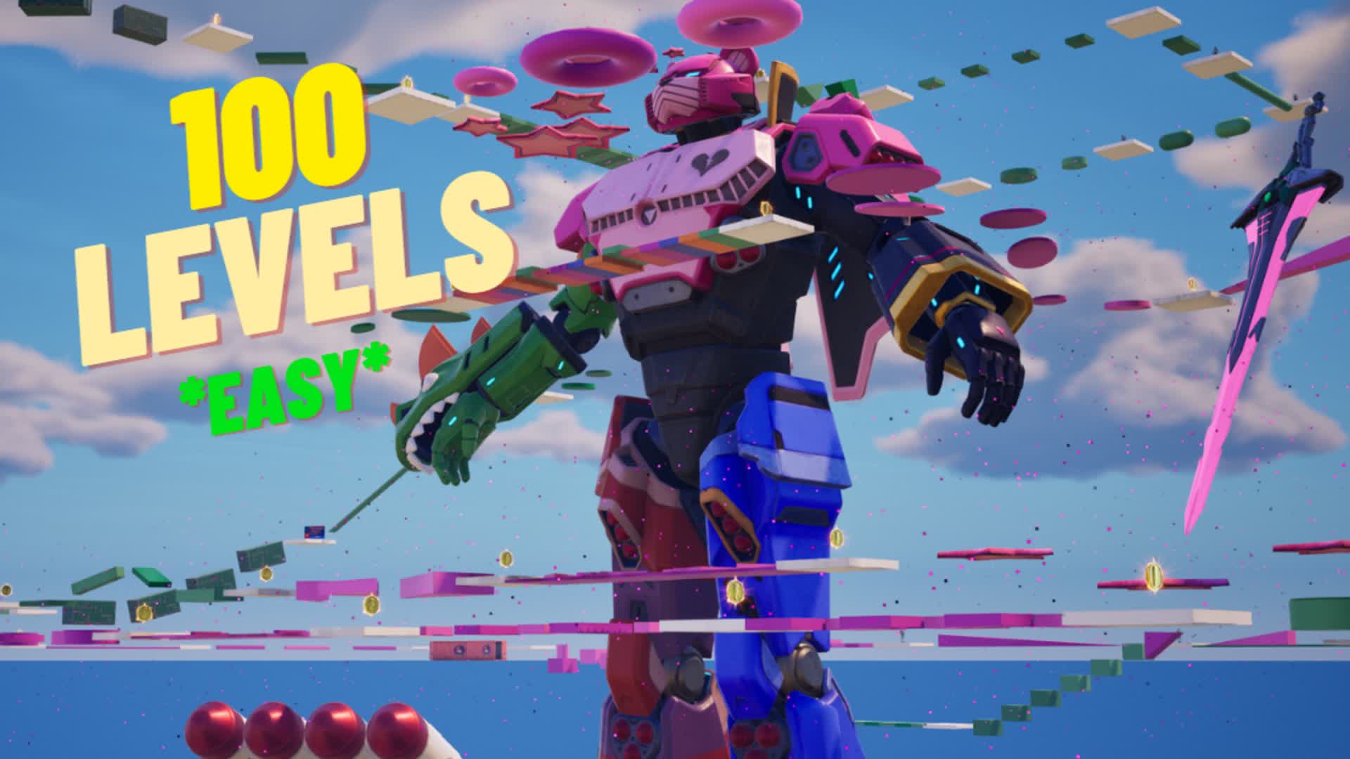 Robot Obby Parkour 👾 0722-1645-5236 by jessiverse - Fortnite Creative ...