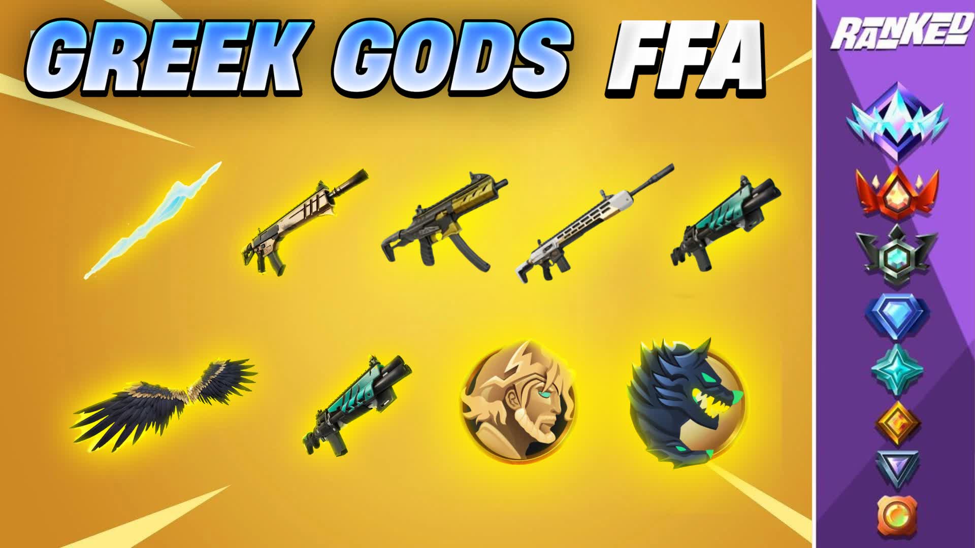 THE PIT - GREEK GODS FFA RANKED⭐ 7928-8600-6649 by drzen - Fortnite