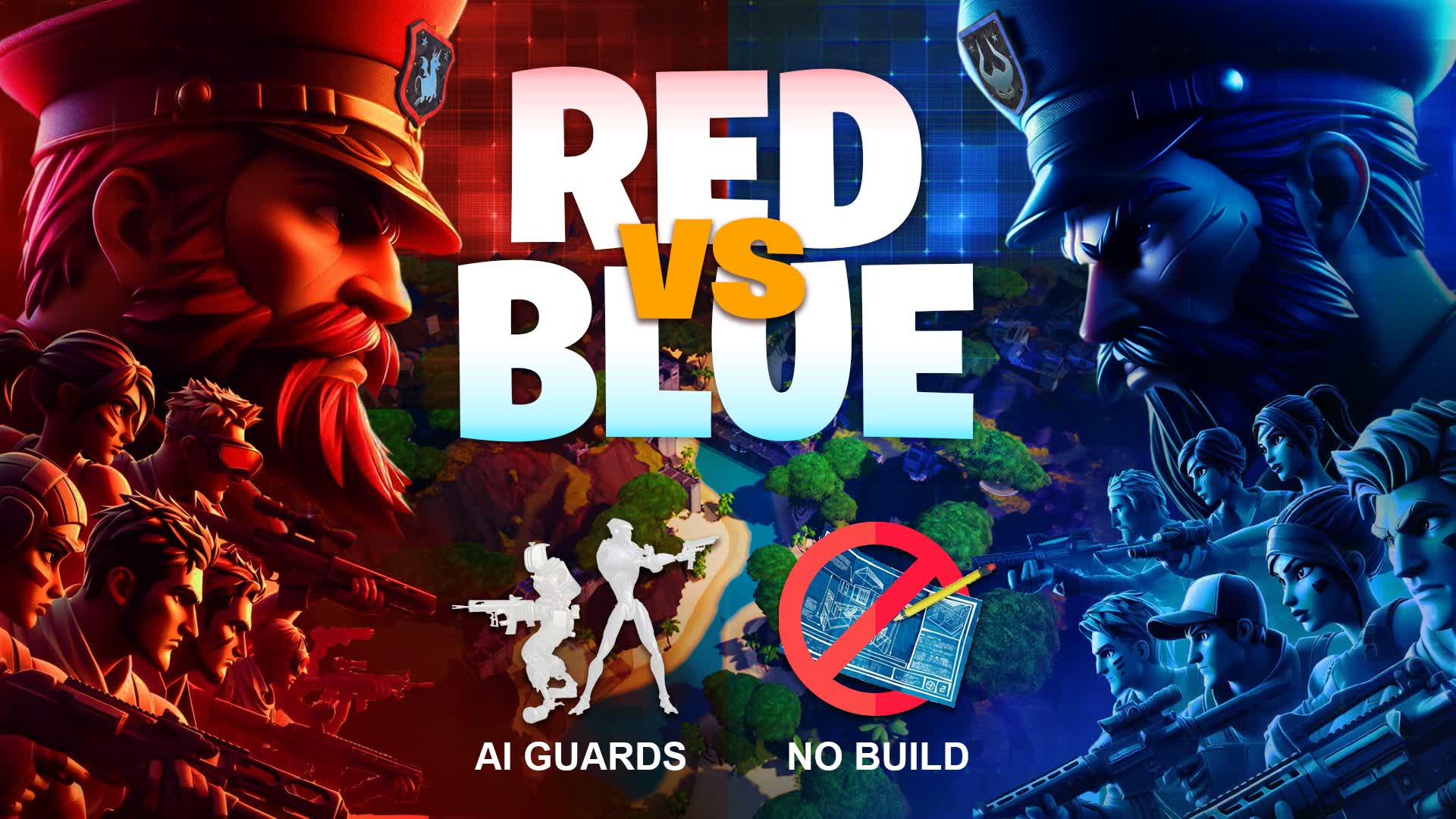 Red vs Blue Squad Assault 5728-2344-4445 من ابتكار meta4 - Fortnite