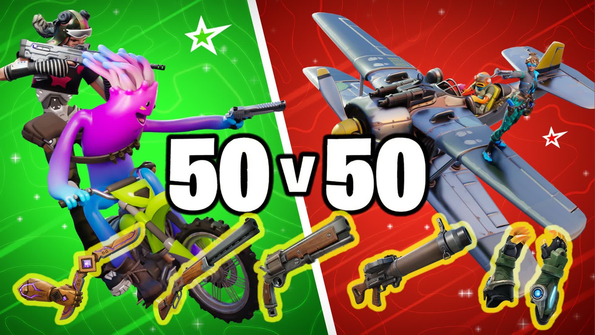 50 VS 50 - BIG BATTLE! 6830-9716-3409 by post - Fortnite Creative Map ...