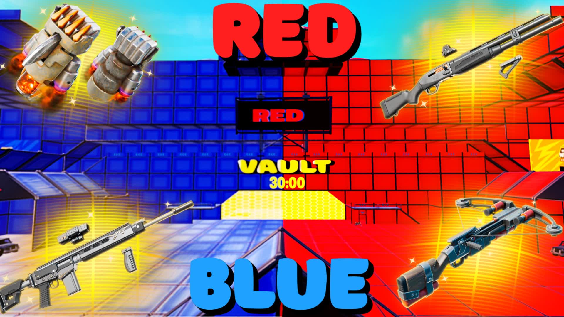 Summer Red Vs Blue 1201-3850-6580 by pks_baton - Fortnite Creative Map Code - Fortnite.GG