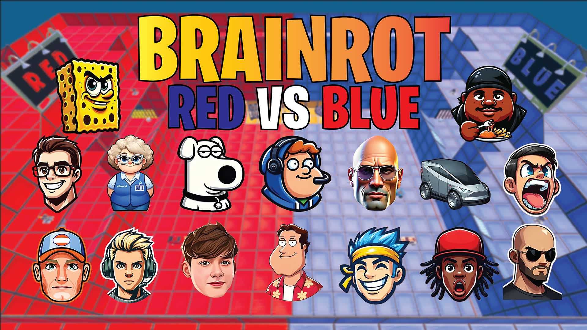 🧠 BRAINROT 🔴 RED VS BLUE 🔵 9574-0299-2189 من ابتكار ccm - Fortnite