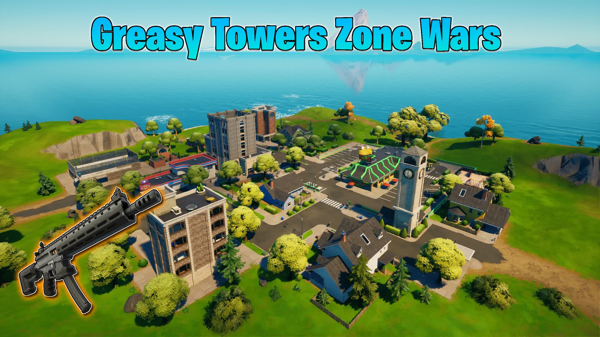 Greasy Towers Zone Wars 3748-1500-7952 by spectral345 - Fortnite Creative Map Code - Fortnite.GG