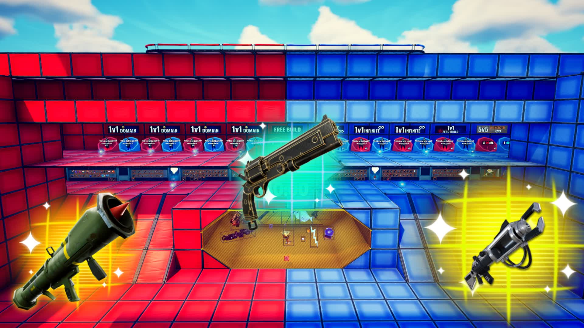 SUPER 1V1 RED VS BLUE 🔴🔵 4255-1131-5282 by tokyo_1 - Fortnite Creative Map Code - Fortnite.GG