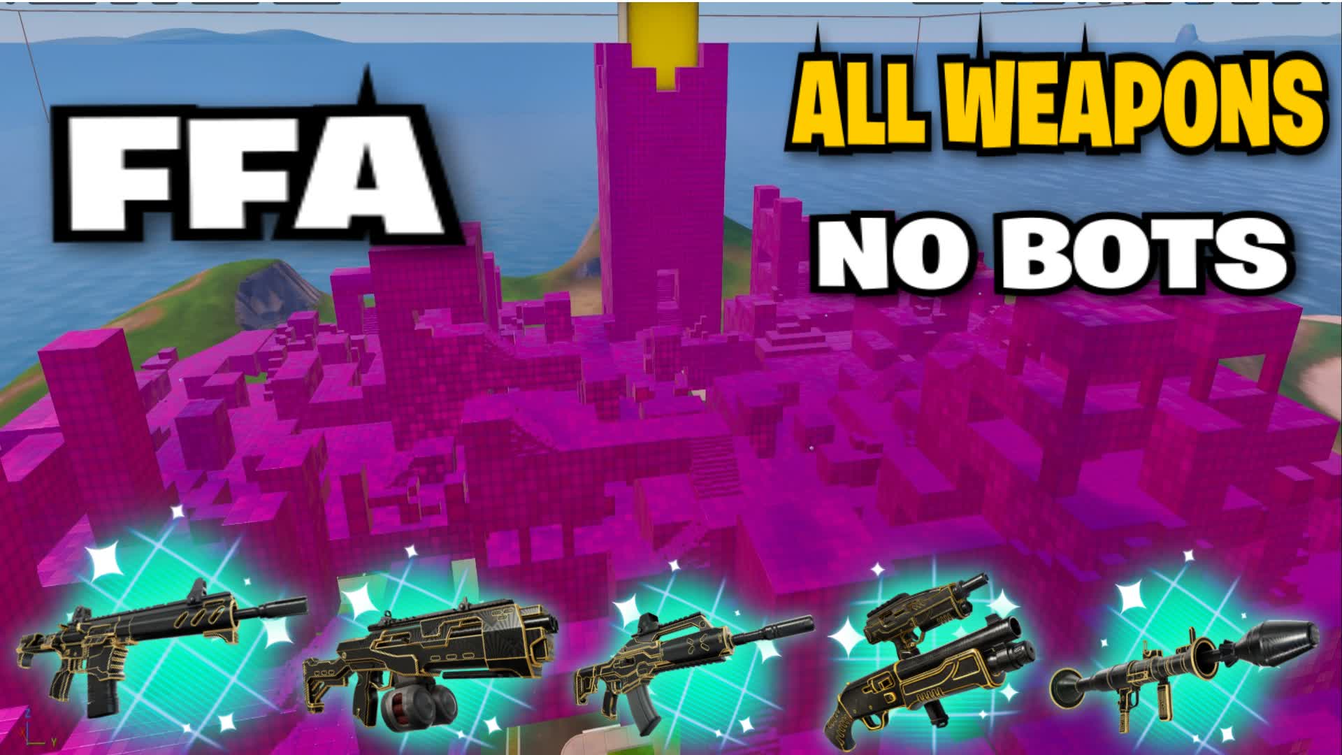 Cubed 🎯 ALL WEAPONS FFA No Bots 9477-1612-8095 by ironydev23 - Fortnite Creative Map Code ...