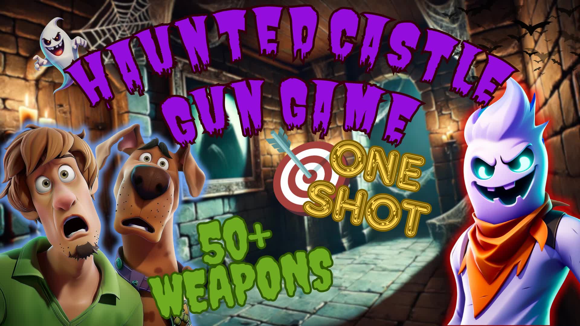 ONE SHOT Gun Game Haunted House 8298-5227-5956 by djtommy - Fortnite ...