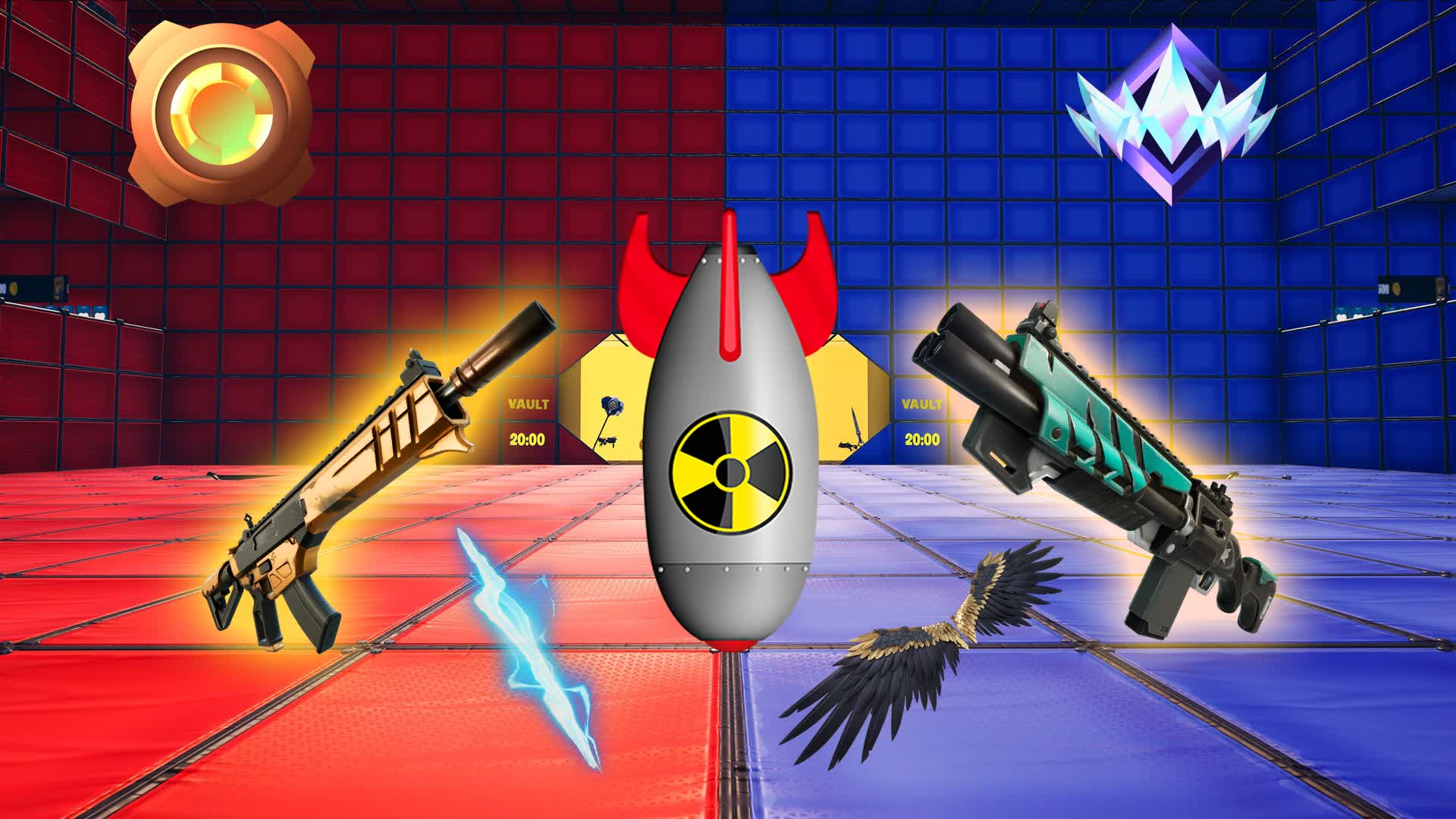 INSANE RED VS BLUE 🔴🔵 2746-8620-4704 من ابتكار bananarahhrahh - Fortnite