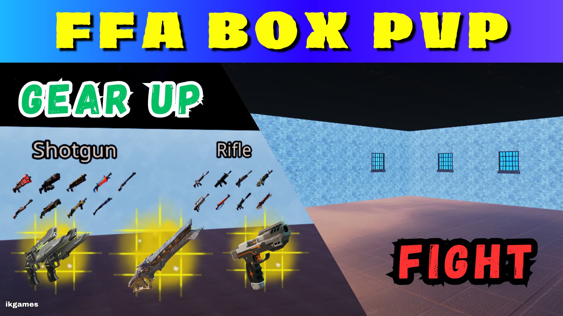 IK Box PVP – Build Your Loadout 8101-1854-2248 by ikgames - Fortnite Creative Map Code - Fortnite.GG