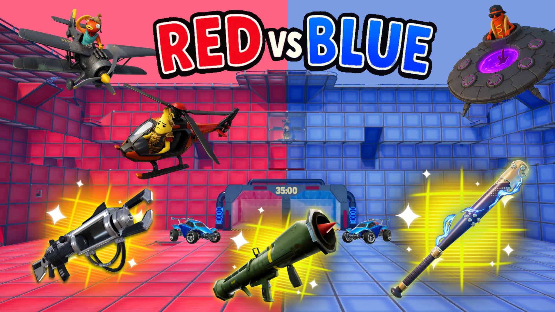 🔴RED VS BLUE🔵INSANITY 3192-9378-7365 by draivn - Fortnite Creative Map ...