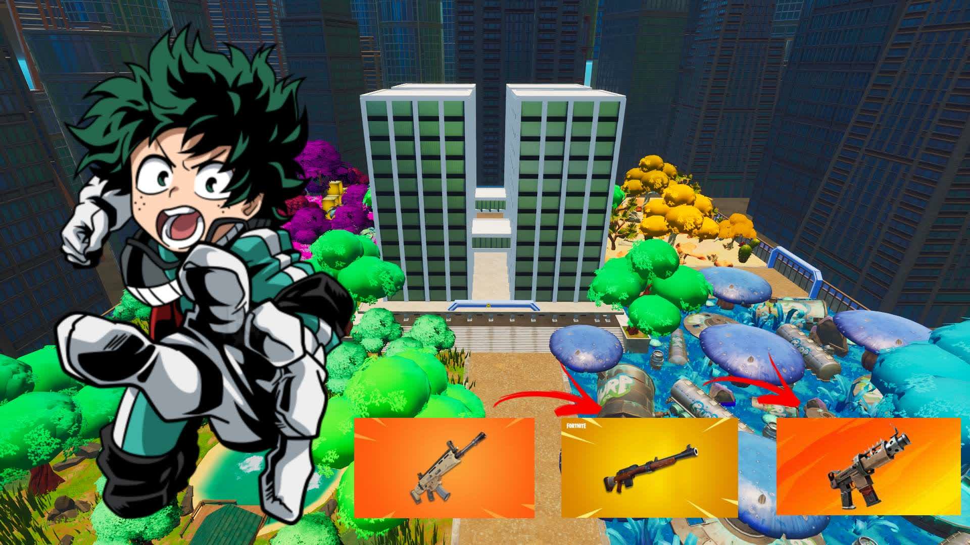 GUN GAME (Boku no Hīrō) 5930-9362-2912 by h68 - Fortnite Creative Map ...