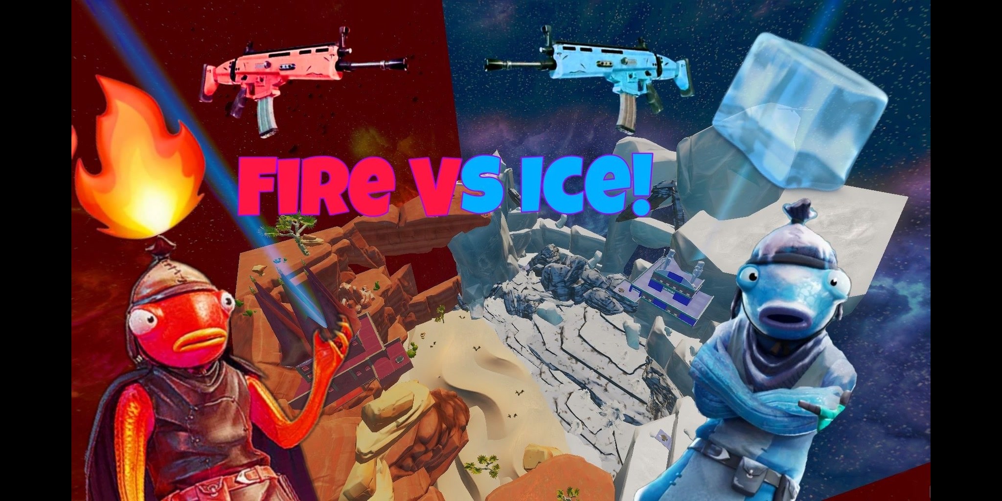 FIRE VS ICE 4841-9109-2903 by stepbrosends - Fortnite Creative Map Code ...