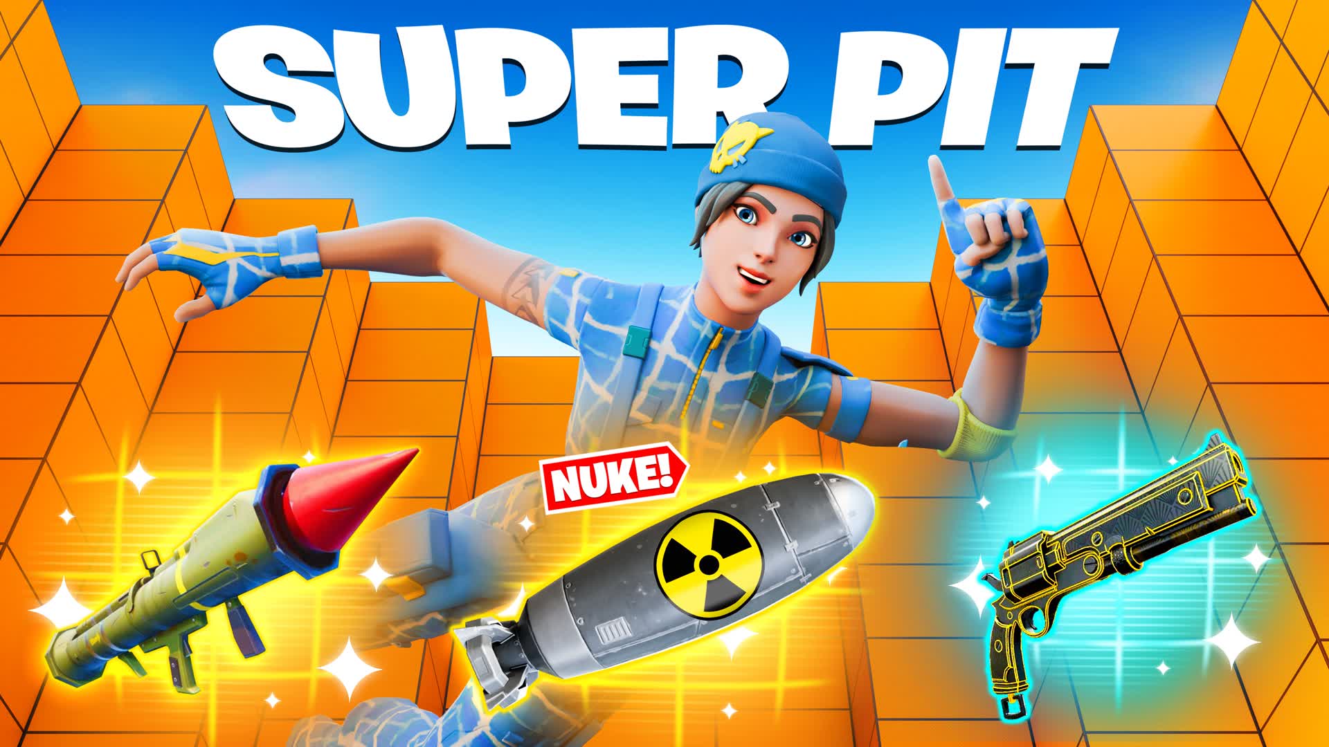 SUPER PIT (8068-9359-0183) by unc - Fortnite Creative Map - FCHQ.io