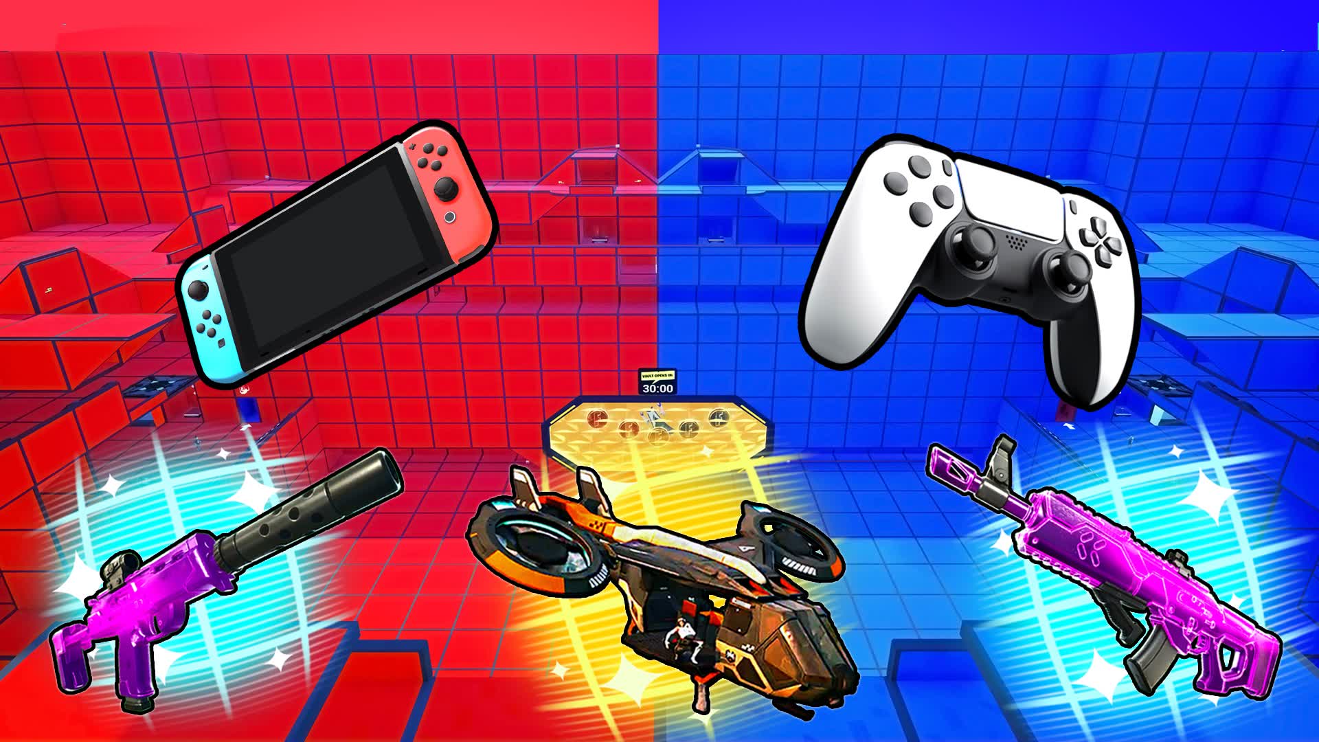 CONSOLE PRO ⭐ ROSSA CONTRO BLU 🔴🔵 0741-6048-6160 di blazebolt - Fortnite