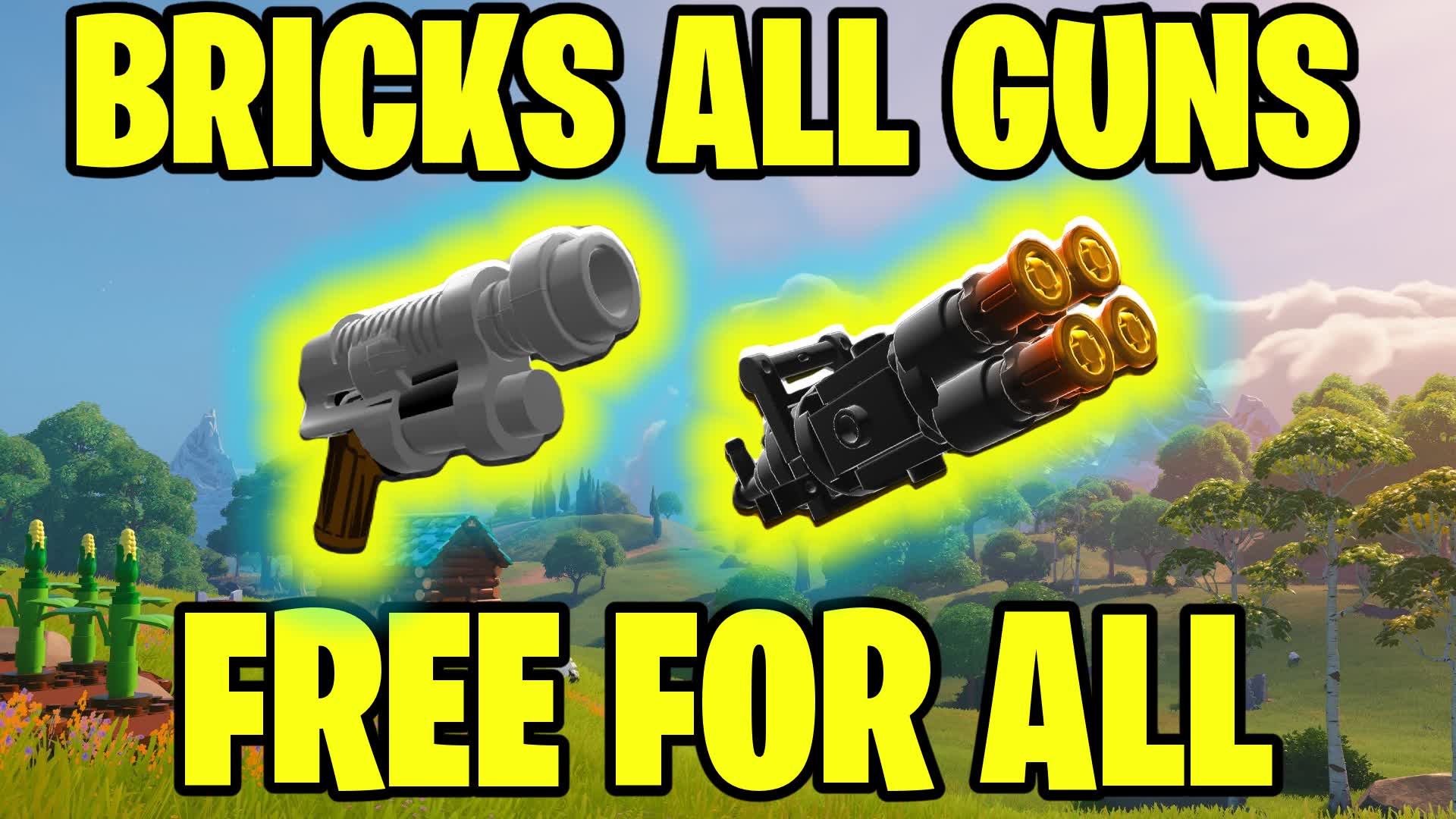 🧩ALL BRICK GUNS FREE FOR ALL🧩 0986-9700-7581 by craftas - Fortnite