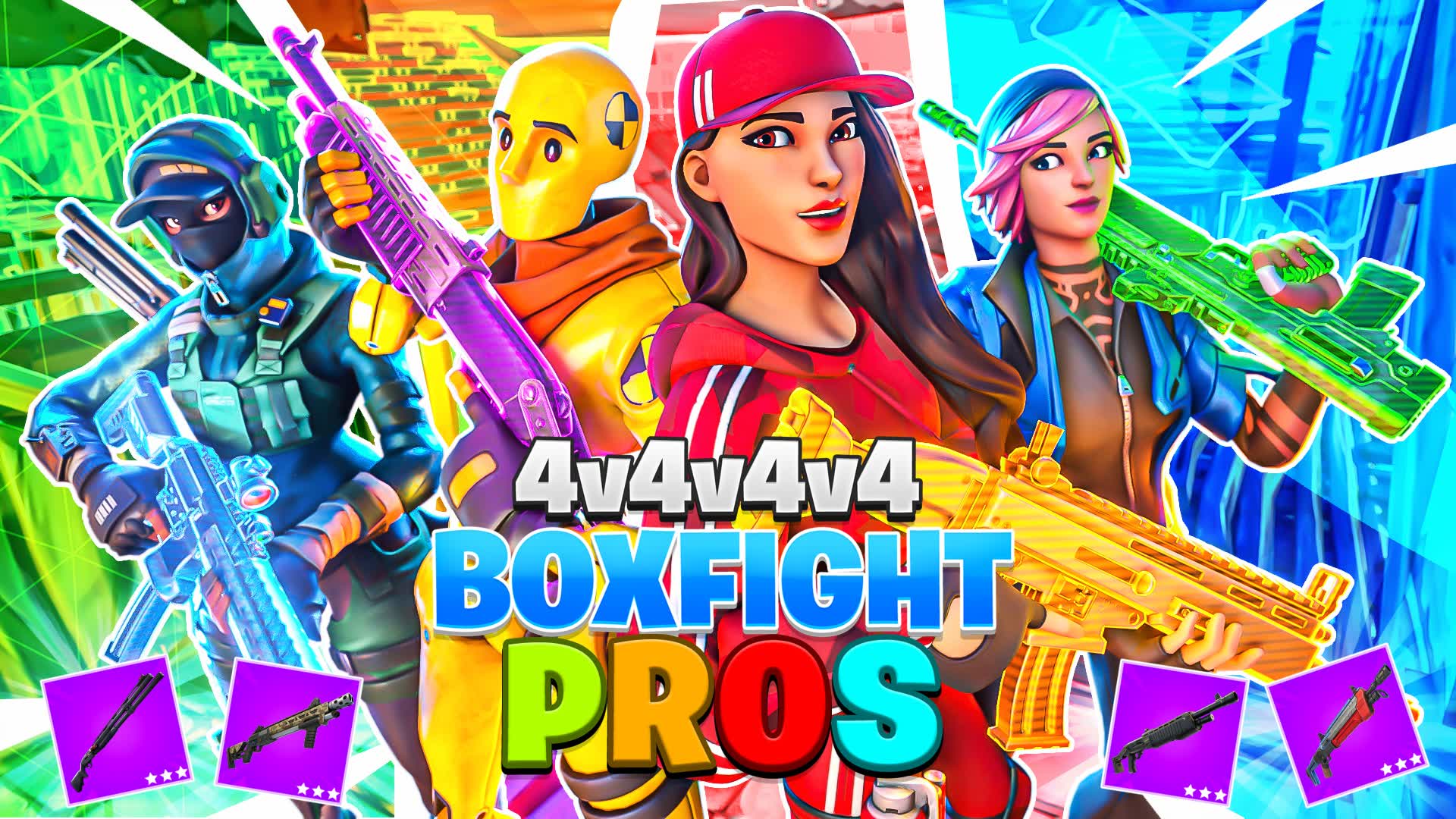 💚💛BOXFIGHT PROS 4v4v4v4 ️💙 0654-6741-4875 by burn - Fortnite Creative ...