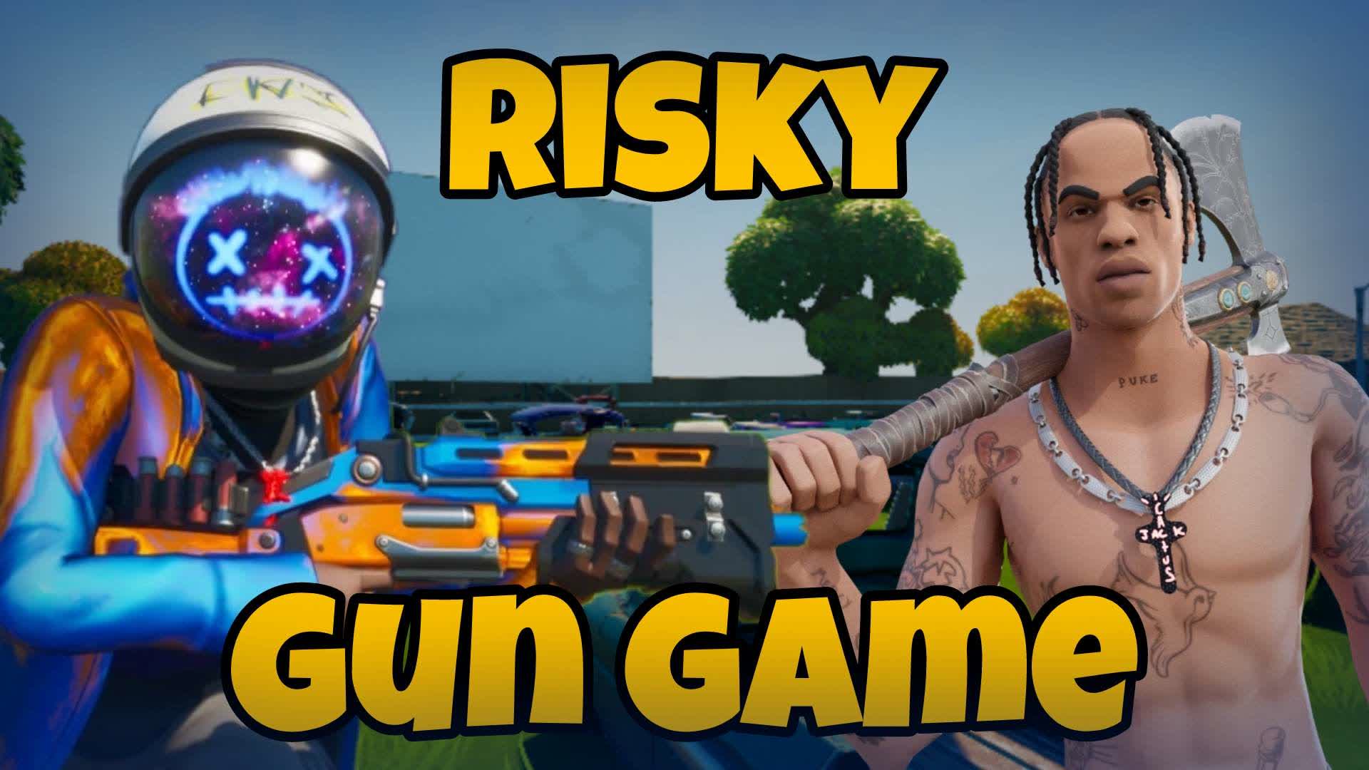Risky reels gun game 7237-1990-8593 by puffit - Fortnite Creative Map Code - Fortnite.GG