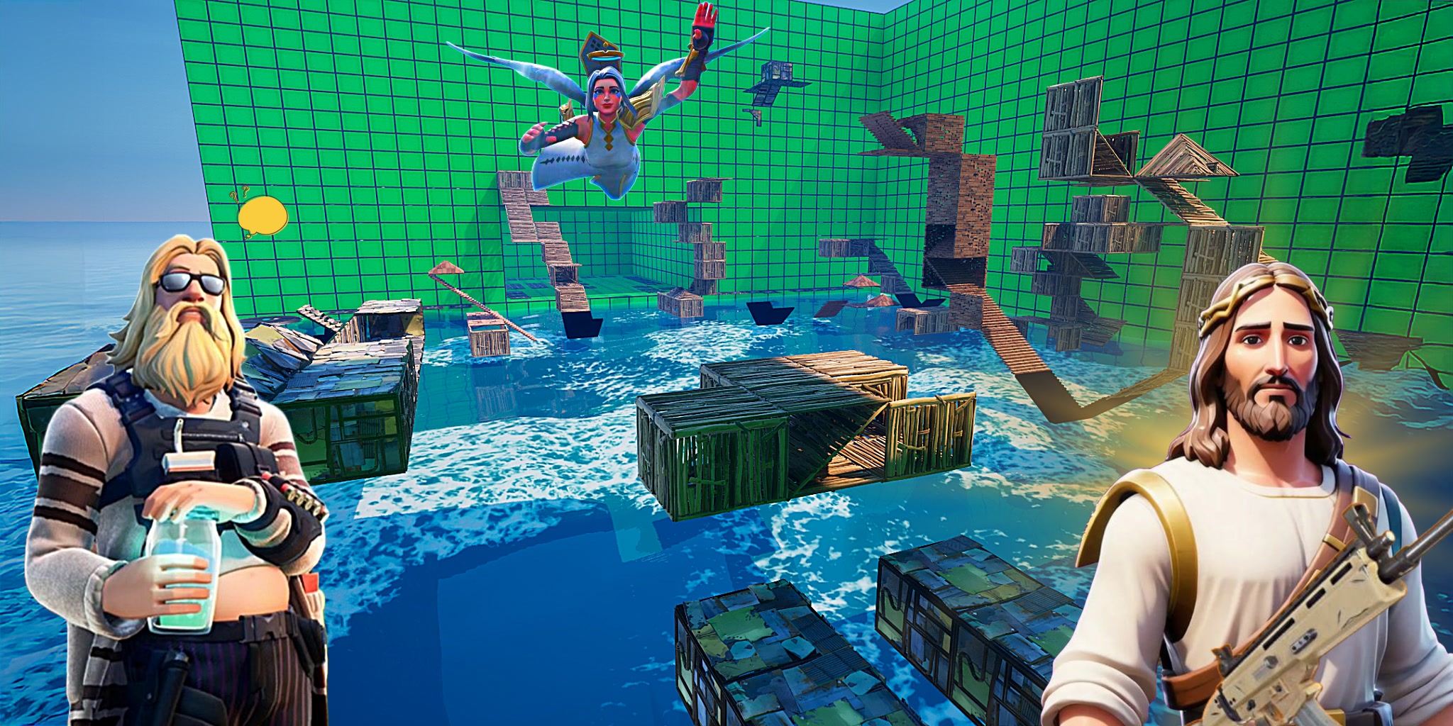 1V1 OCEAN PIT BUILD ON WATER ALL GUNS 4062-0344-3245 by upleftright ...