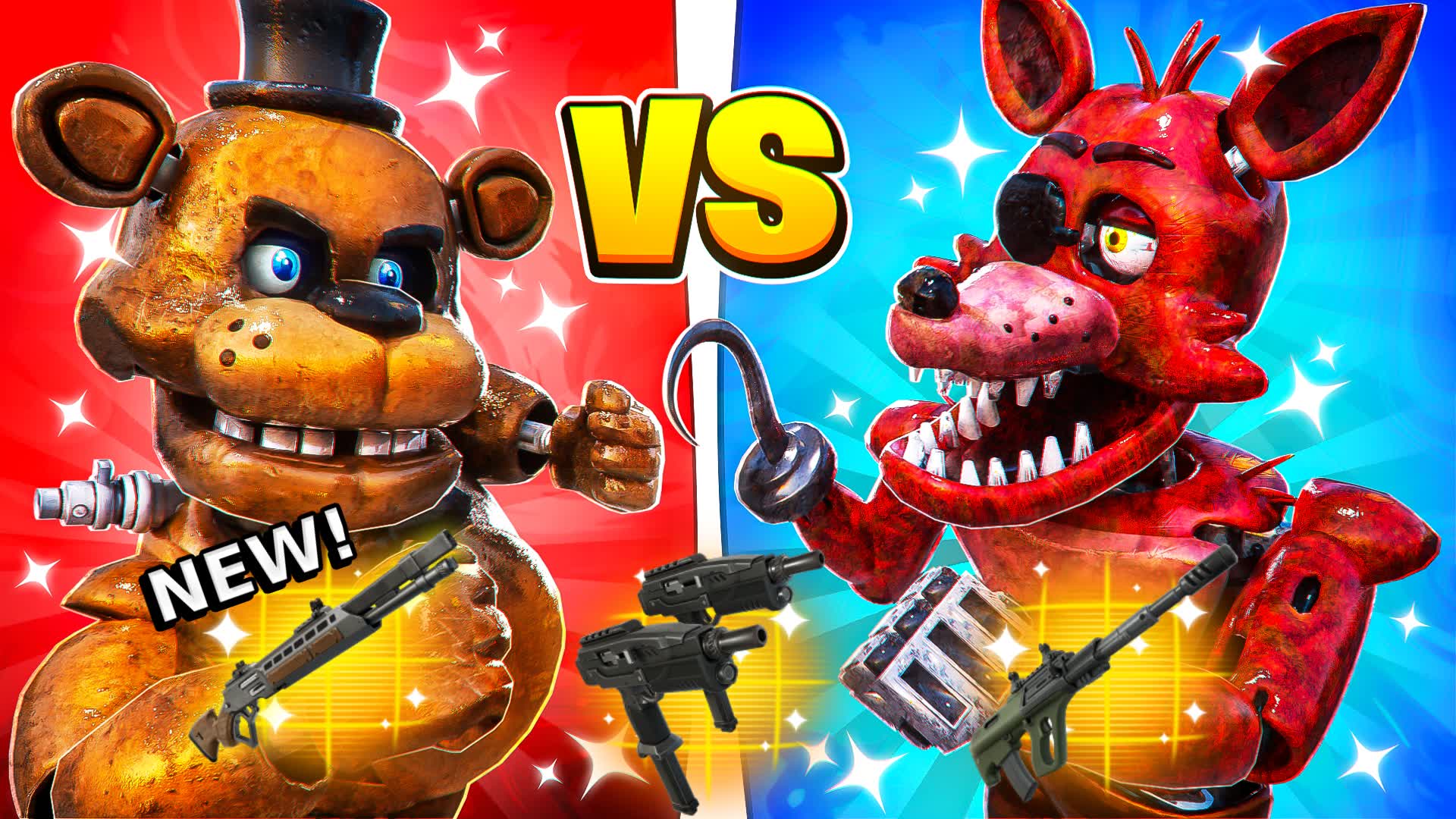NEW! FNAF RED VS BLUE (FREDDY VS FOXY) 2237-4794-5725 by errxr - フォートナイト