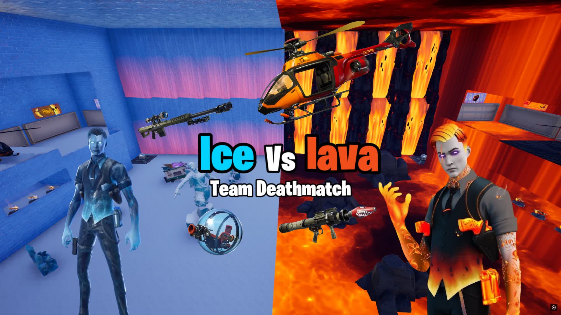 ICE Vs LAVA Team Deathmatch Red Vs Blue 4179-7802-3679 by zonemasterfn - Fortnite Creative Map ...