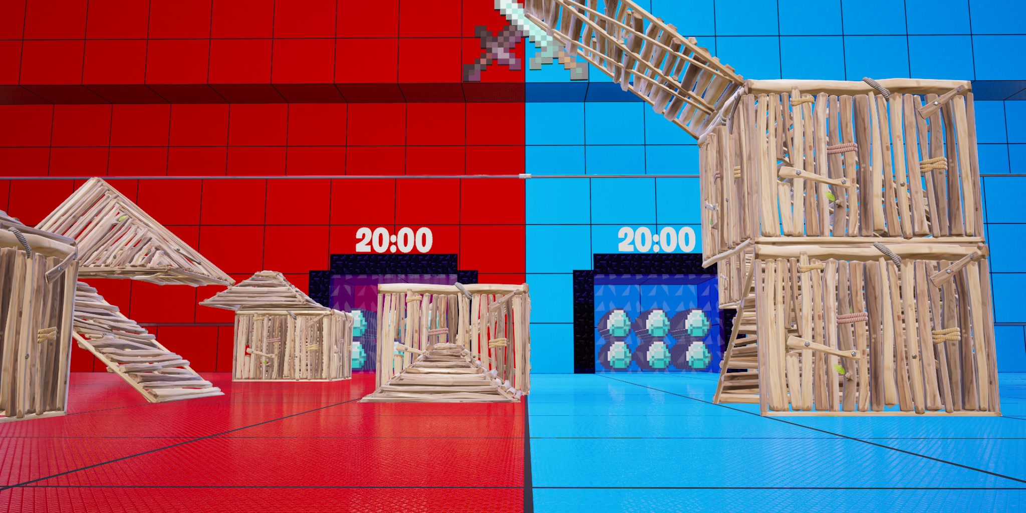 MINECRAFT RED VS BLUE 🔴🔵 6770-4321-8285 by hipytori - Fortnite Creative ...