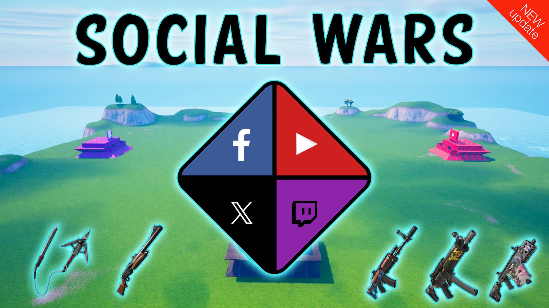 📱 SOCIAL WARS 📱 5190-4887-2250 by dadedits - Fortnite Creative Map Code ...