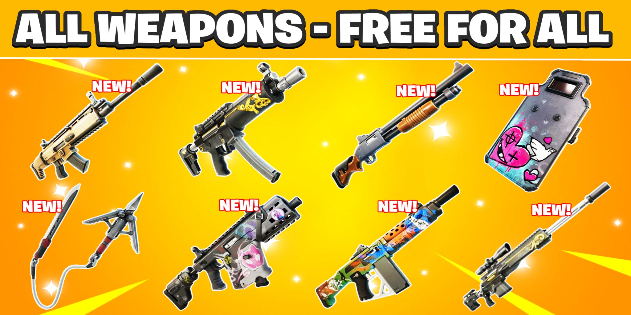 FREE FOR ALL - ALL WEAPONS & ITEMS 1430-0144-1709 by gilljus - Fortnite ...