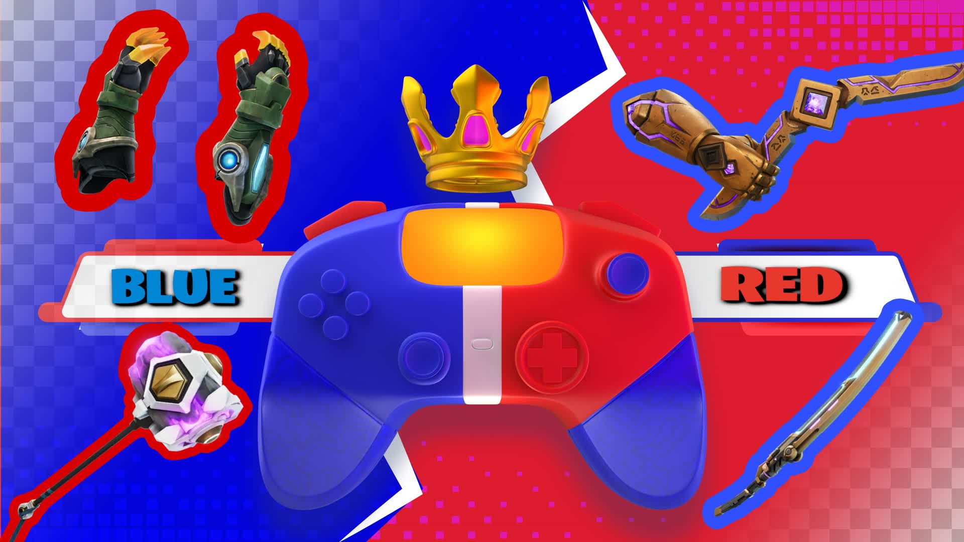 RED VS BLUE | K I N G 4556-2140-8153 by creativenite - Fortnite ...