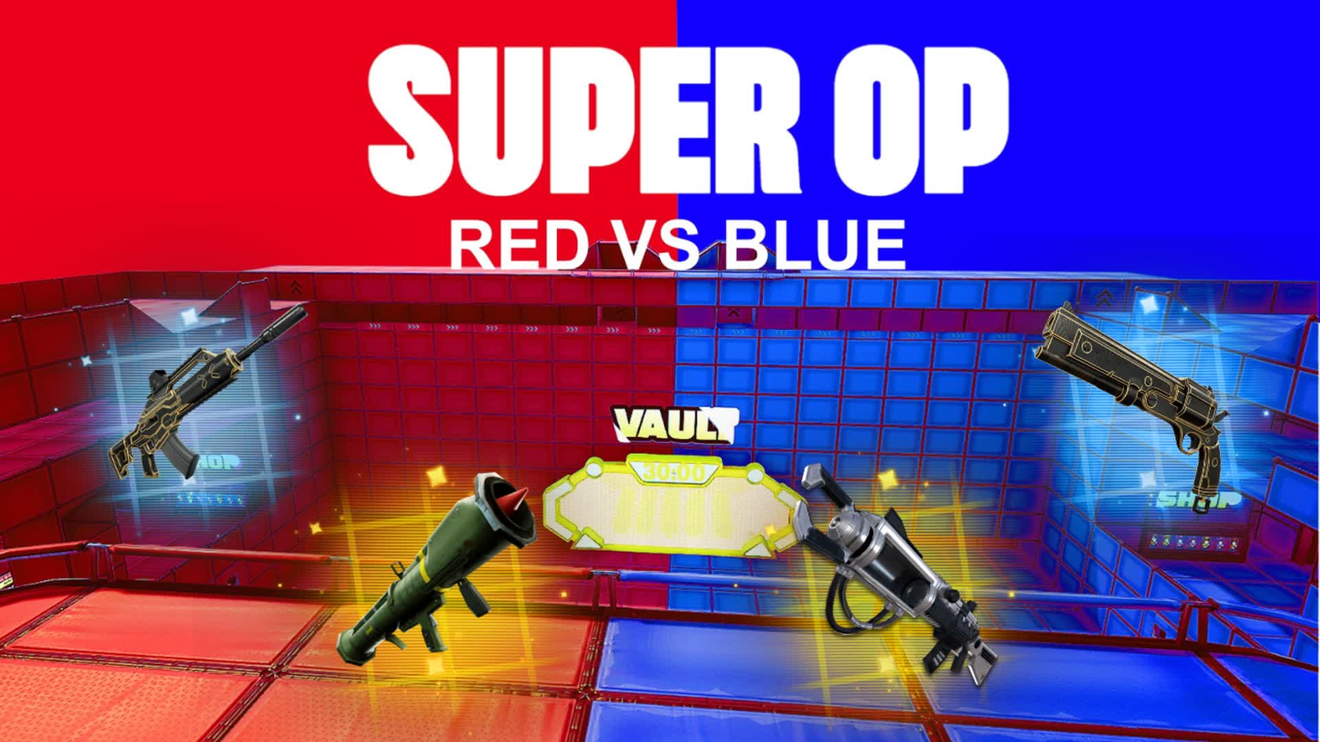 سوبر أوب ريد مقابل أزرق 🔴🔵 3049-9456-3783 من ابتكار mobab - Fortnite