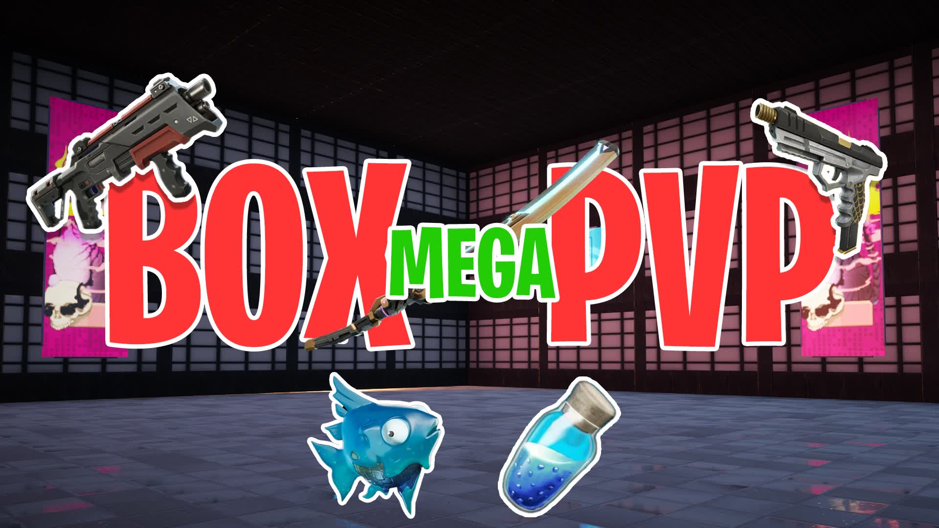 👾MEGA BOX PvP🏯 1445-7978-2391 by chhetz - Fortnite Creative Map Code - Fortnite.GG