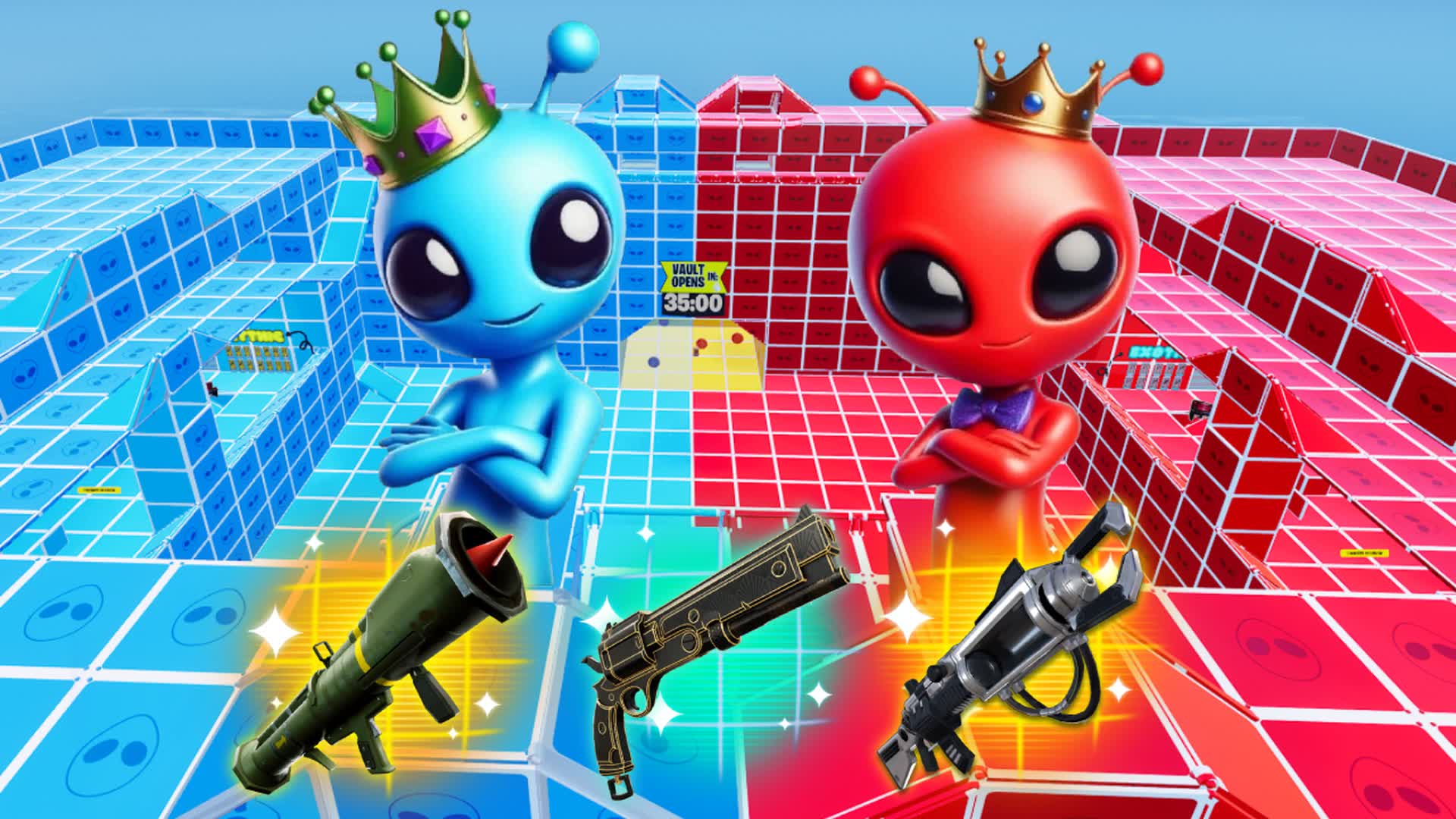 ALIEN RED VS BLUE 🔴🔵 0315-3139-9302 by kruczelfn - Fortnite Creative ...