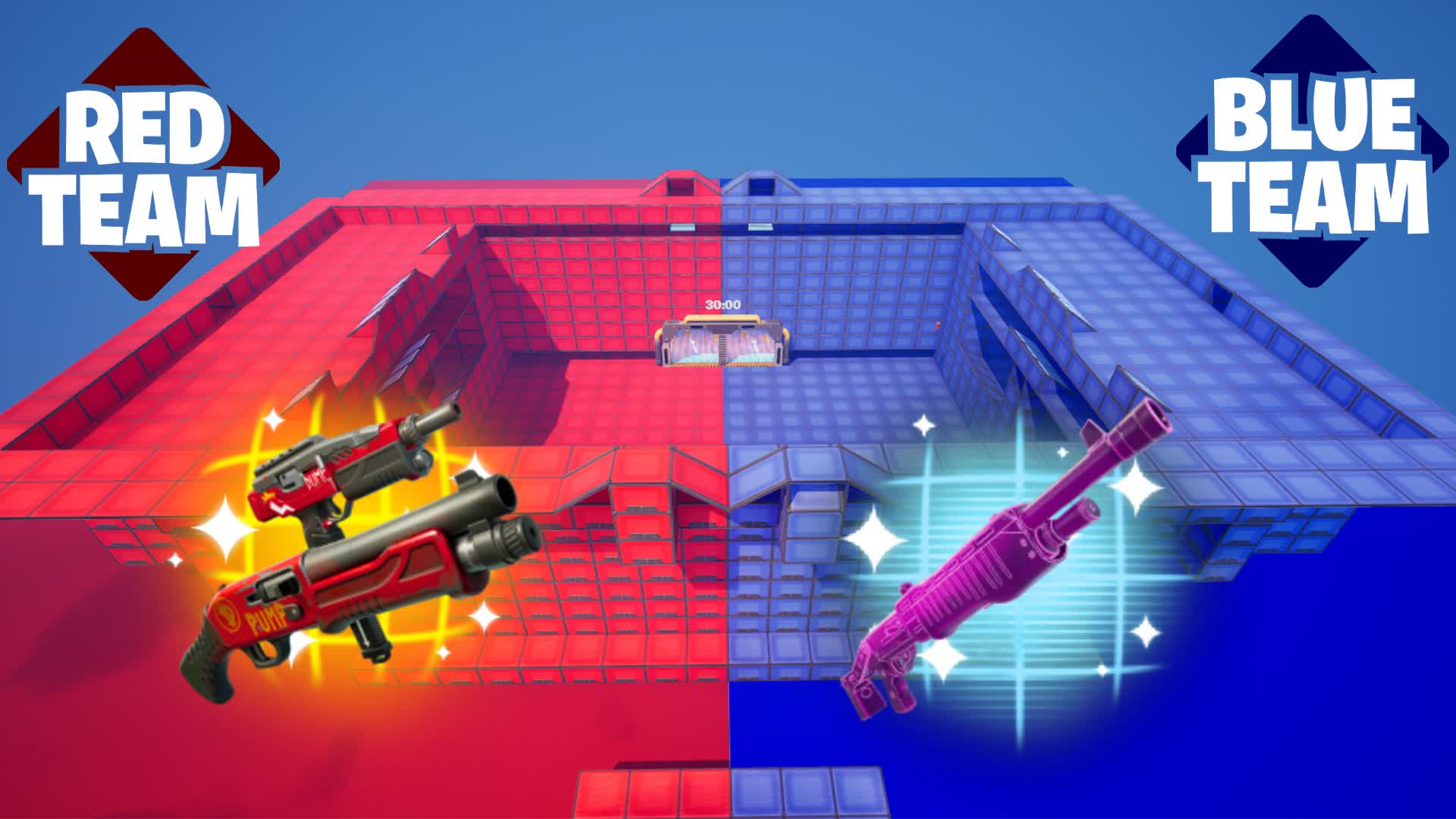 ALL GUN RED VS BLUE🔴 🔵 1656-6980-7991 by pmr - Fortnite