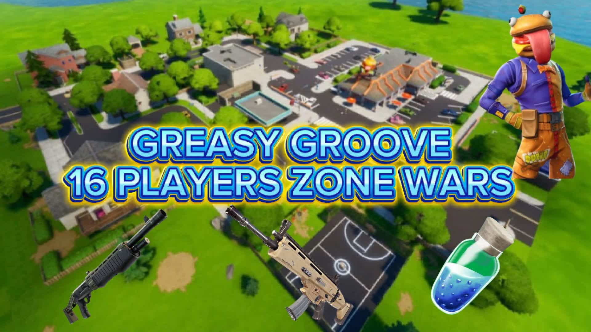 OG Greasy Grove Zone Wars 6972-1176-3617 by pinco - Fortnite Creative Map Code - Fortnite.GG