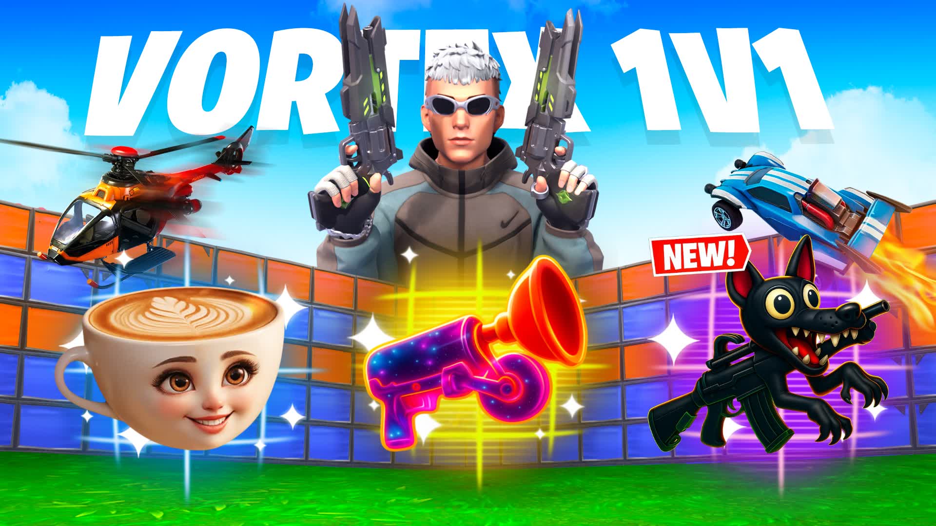 VORTEX 🗿 ALL GUNS & RIDES 🔫 8654-4135-4722 by vbrx - Fortnite Creative ...